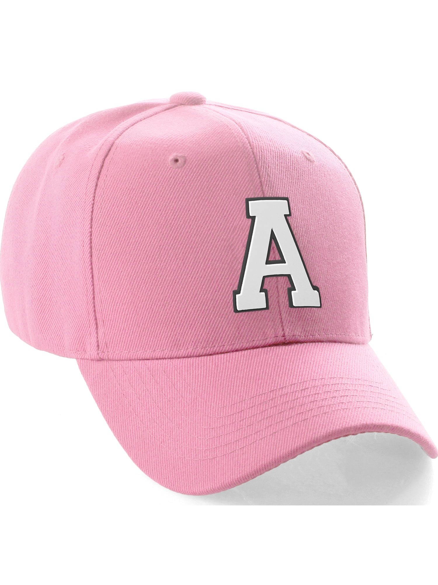 Daxton Classic Baseball Hat Custom A to Z Initial Team Black White ...