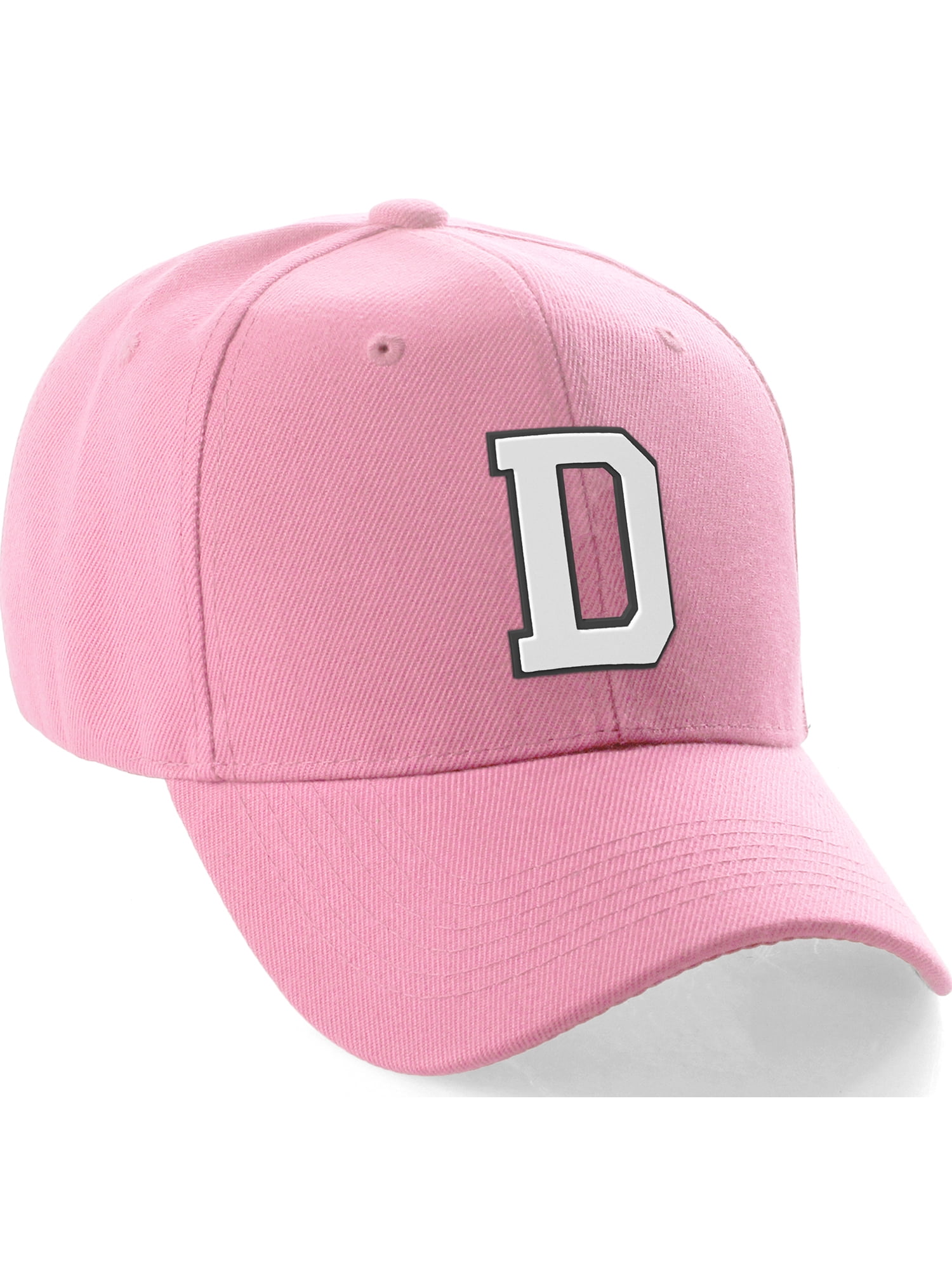Daxton Classic Baseball Hat Custom A to Z Initial Team Black White ...