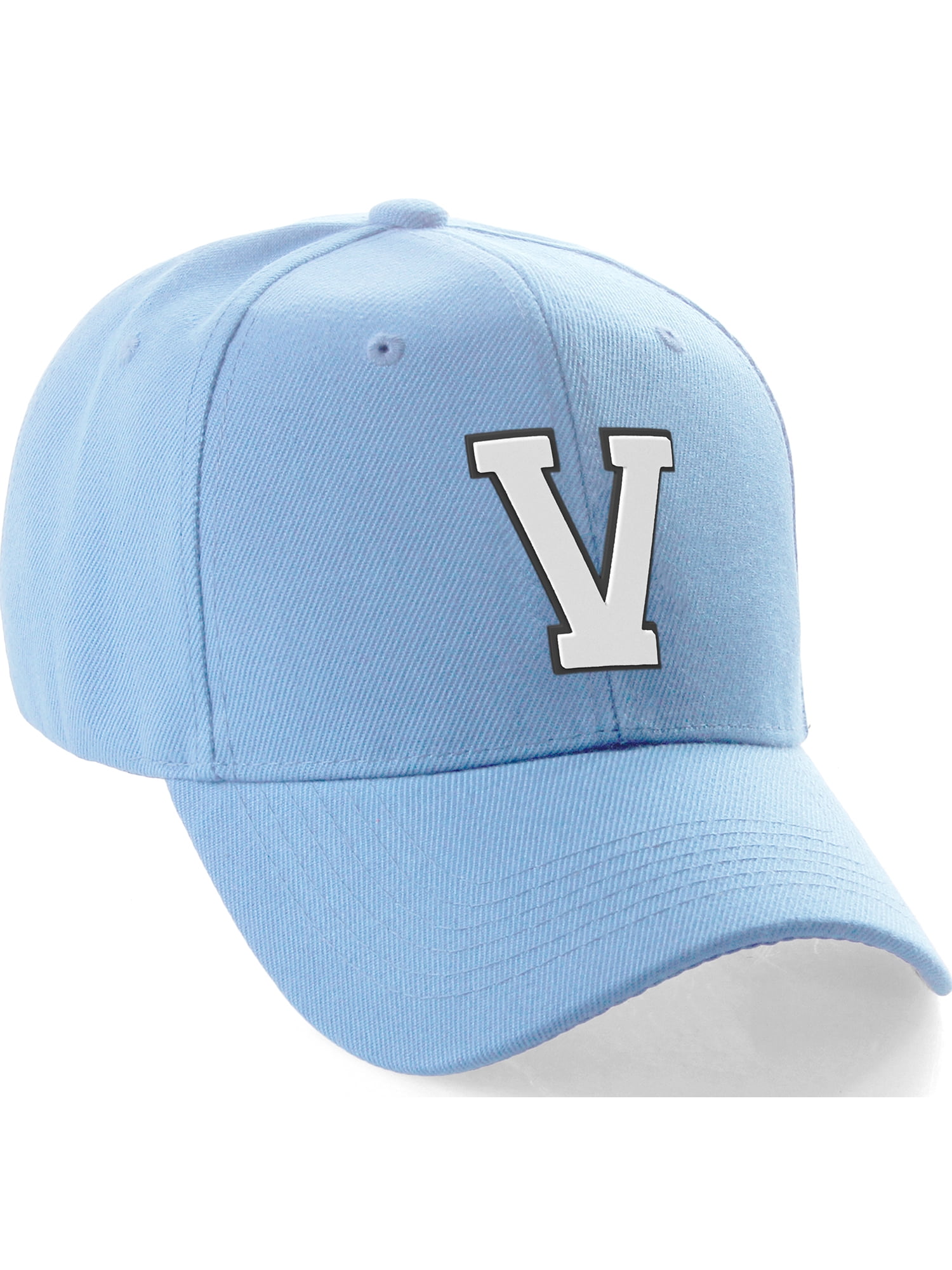 Daxton Classic Baseball Hat Custom A to Z Initial Team Black White ...