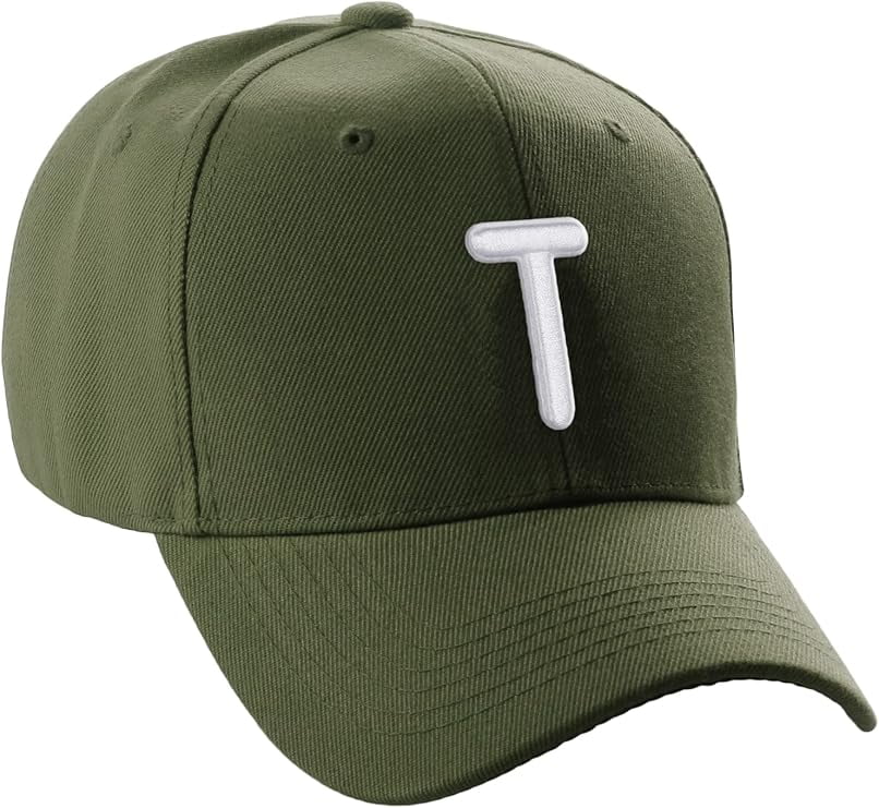 Daxton Classic Baseball Hat Embroidered A to Z Letters Structured Mid ...