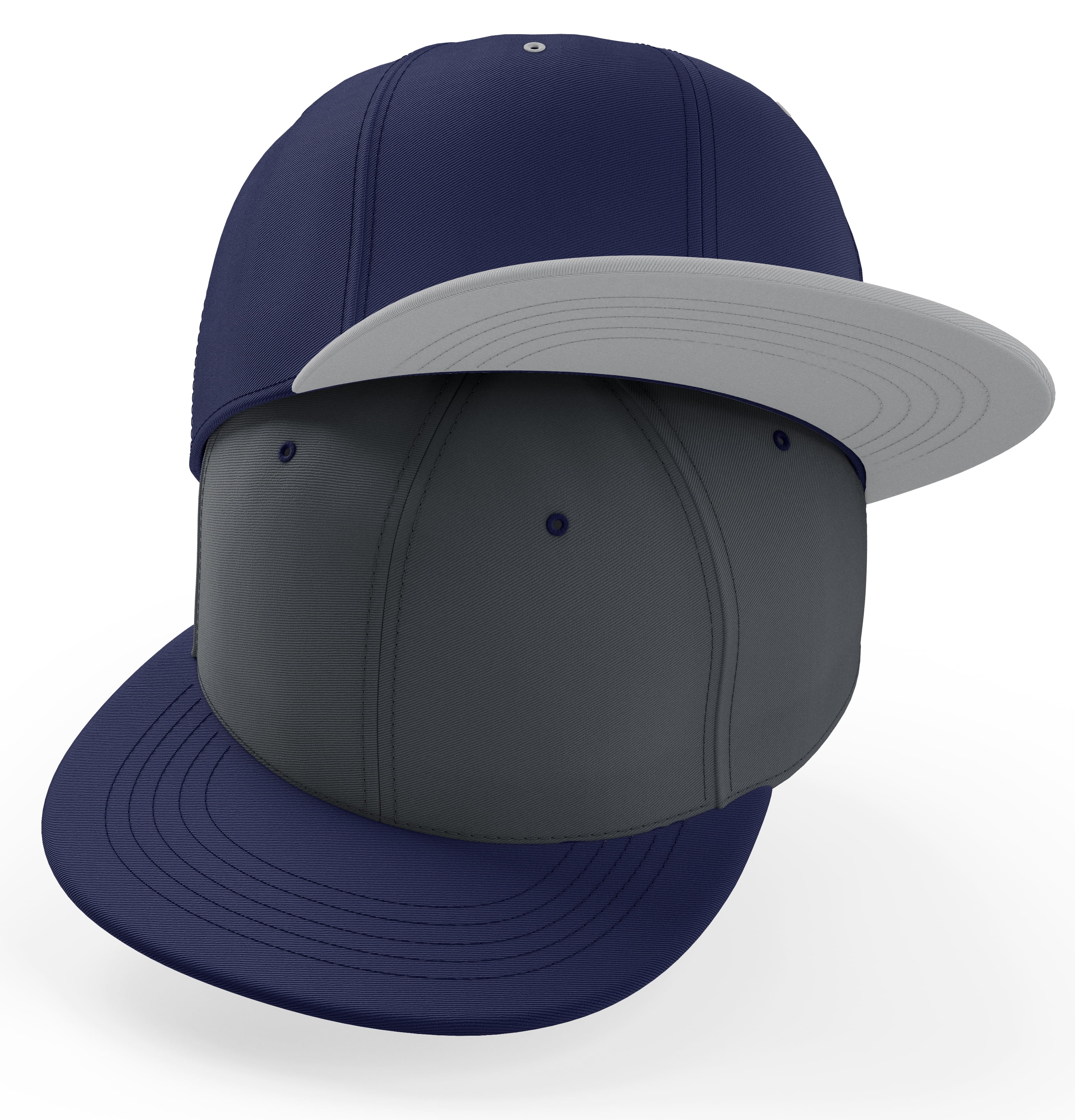 Daxton Classic Blank Snapback Flat Bill Visor Hat Cap Adjustable Back ...