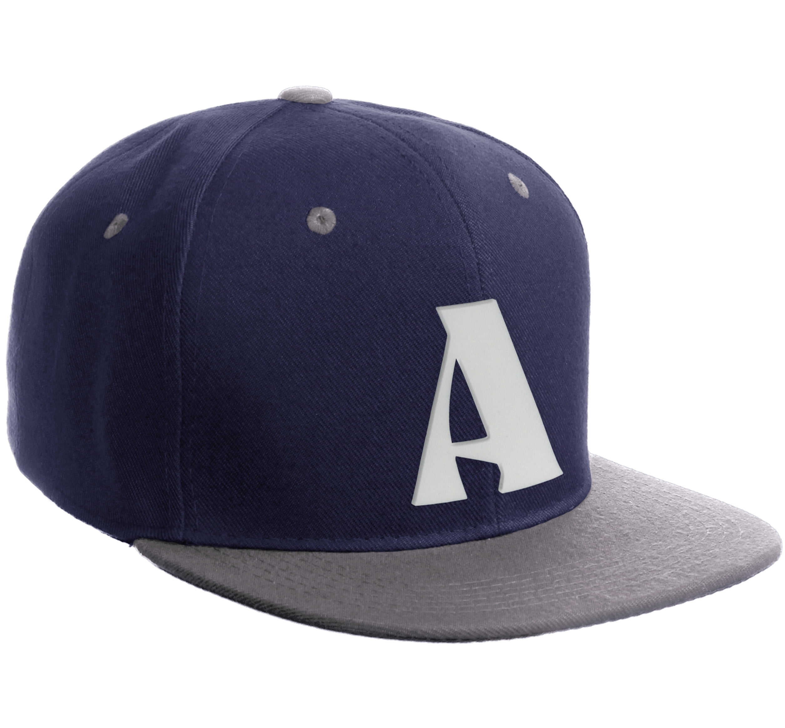Daxton Classic Snapback Hat 3D Capital Alphabet Letters Flat Bill Visor ...