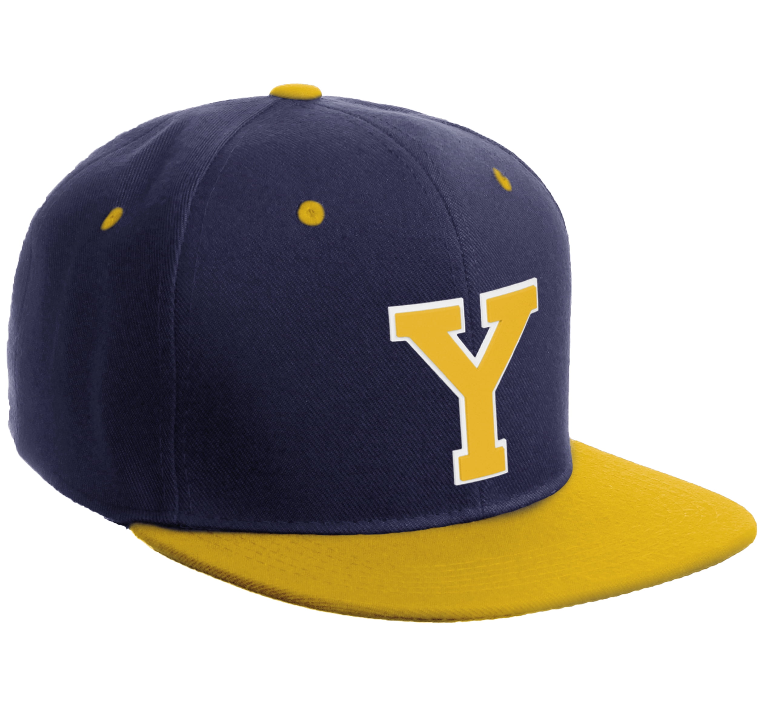 Daxton Classic Snapback Hat Custom A to Z Initial Varsity Letters, Navy ...