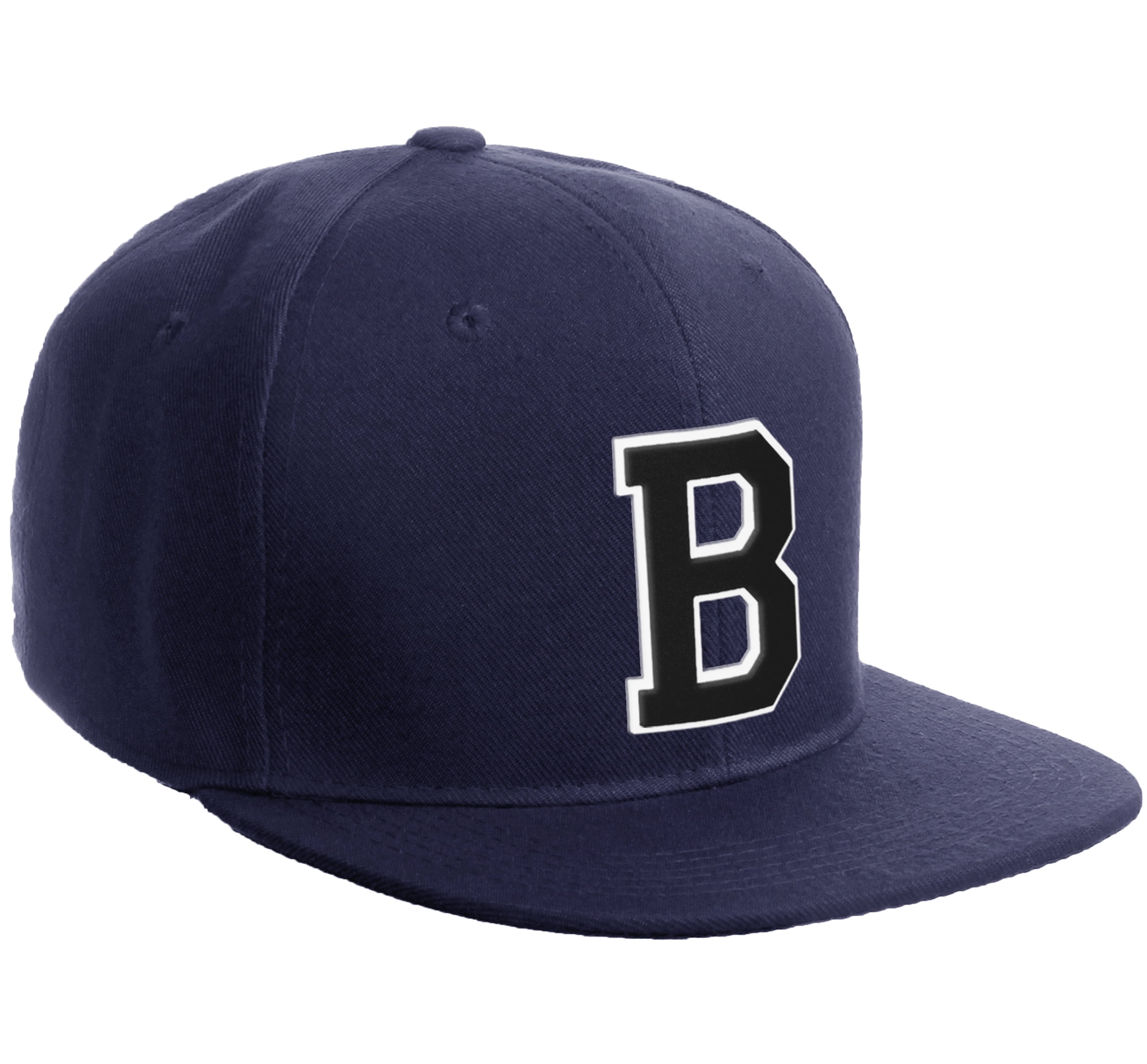 Daxton Classic Snapback Hat Custom A to Z Initial Varsity Letters, Navy ...