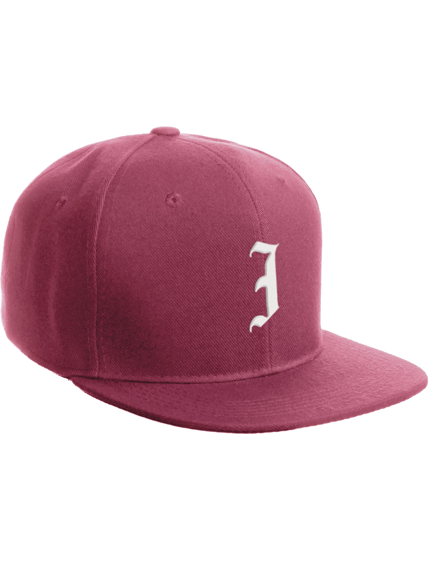 Daxton Classic Snapback Hat Old English Font Alphabet A to Z Flat Bill ...