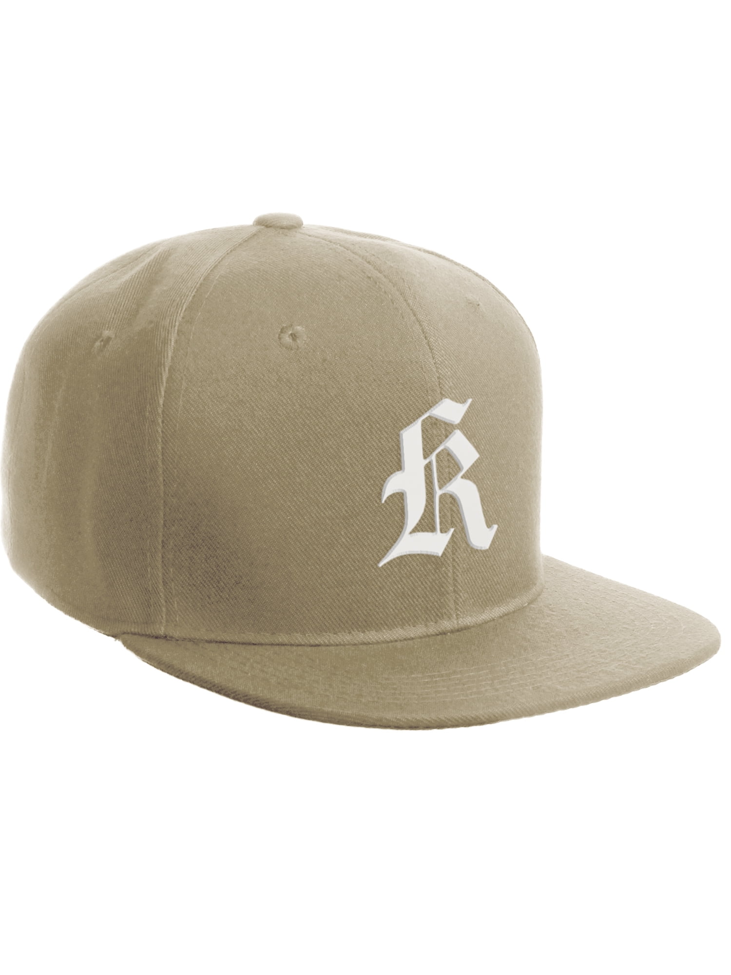 Daxton Classic Snapback Hat Old English Font Alphabet A to Z Flat Bill ...