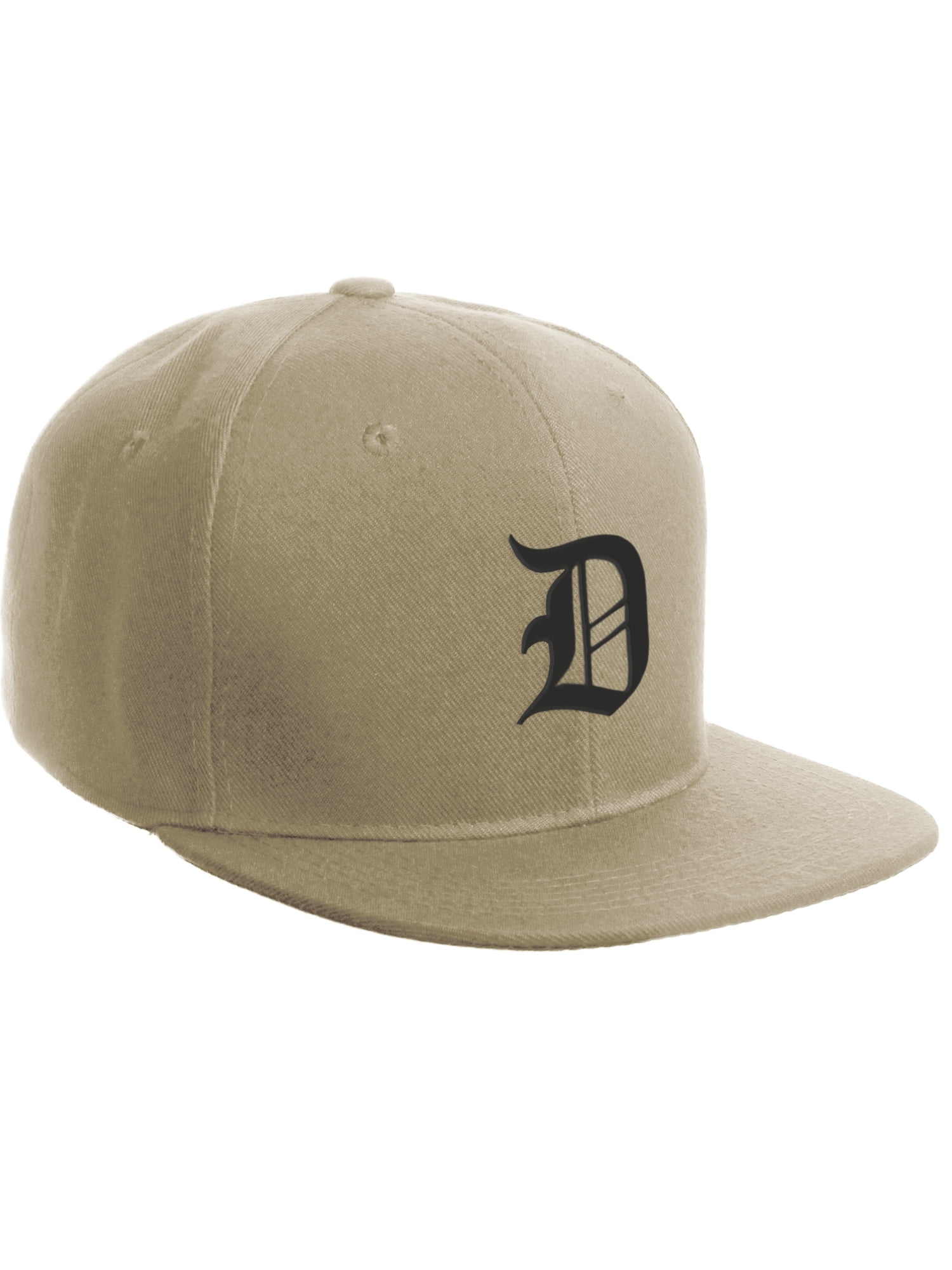 Daxton Classic Snapback Hat Old English Font Alphabet A to Z Flat Bill ...