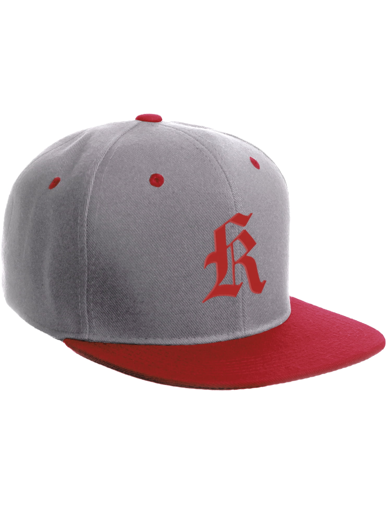Daxton Classic Snapback Hat Old English Font Alphabet A to Z Flat Bill ...