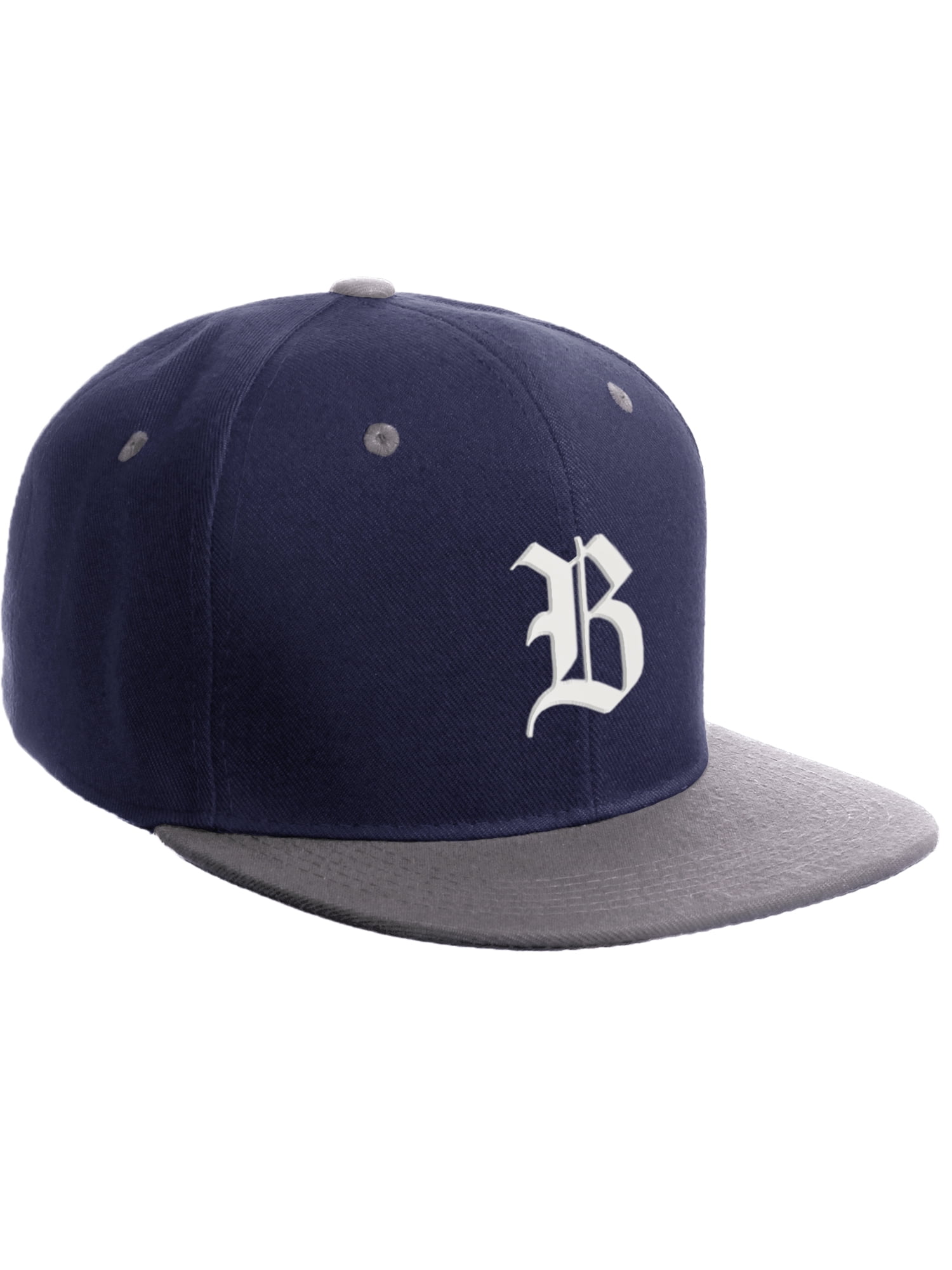 Daxton Classic Snapback Hat Old English Font Alphabet A to Z Flat Bill ...