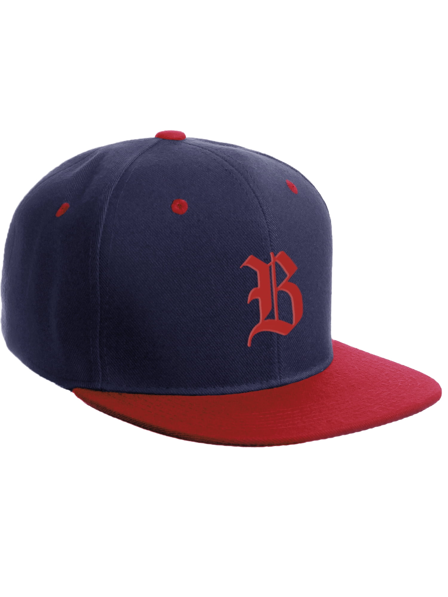 Daxton Classic Snapback Hat Old English Font Alphabet A to Z Flat Bill ...