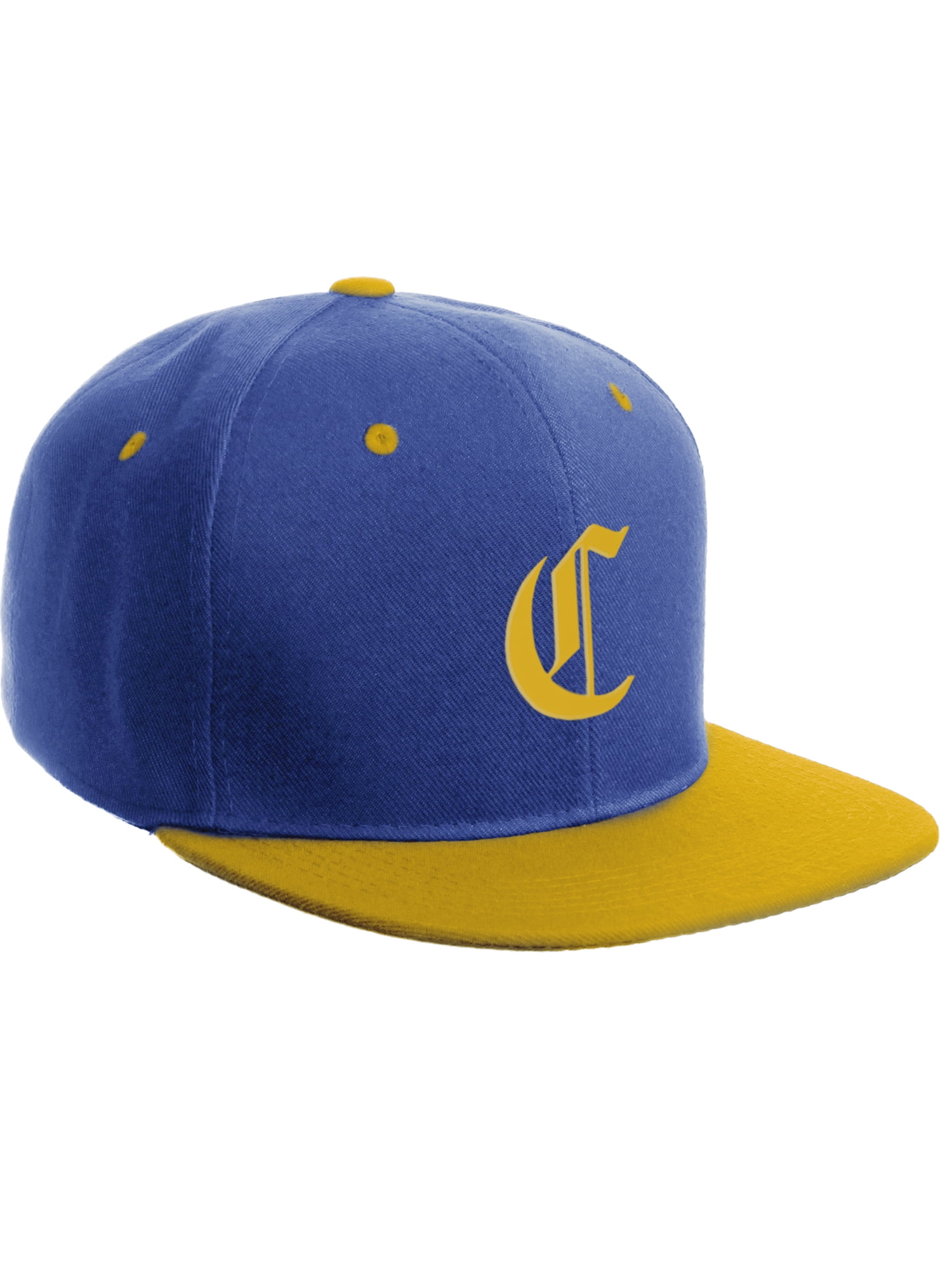 Daxton Classic Snapback Hat Old English Font Alphabet A to Z Flat Bill ...