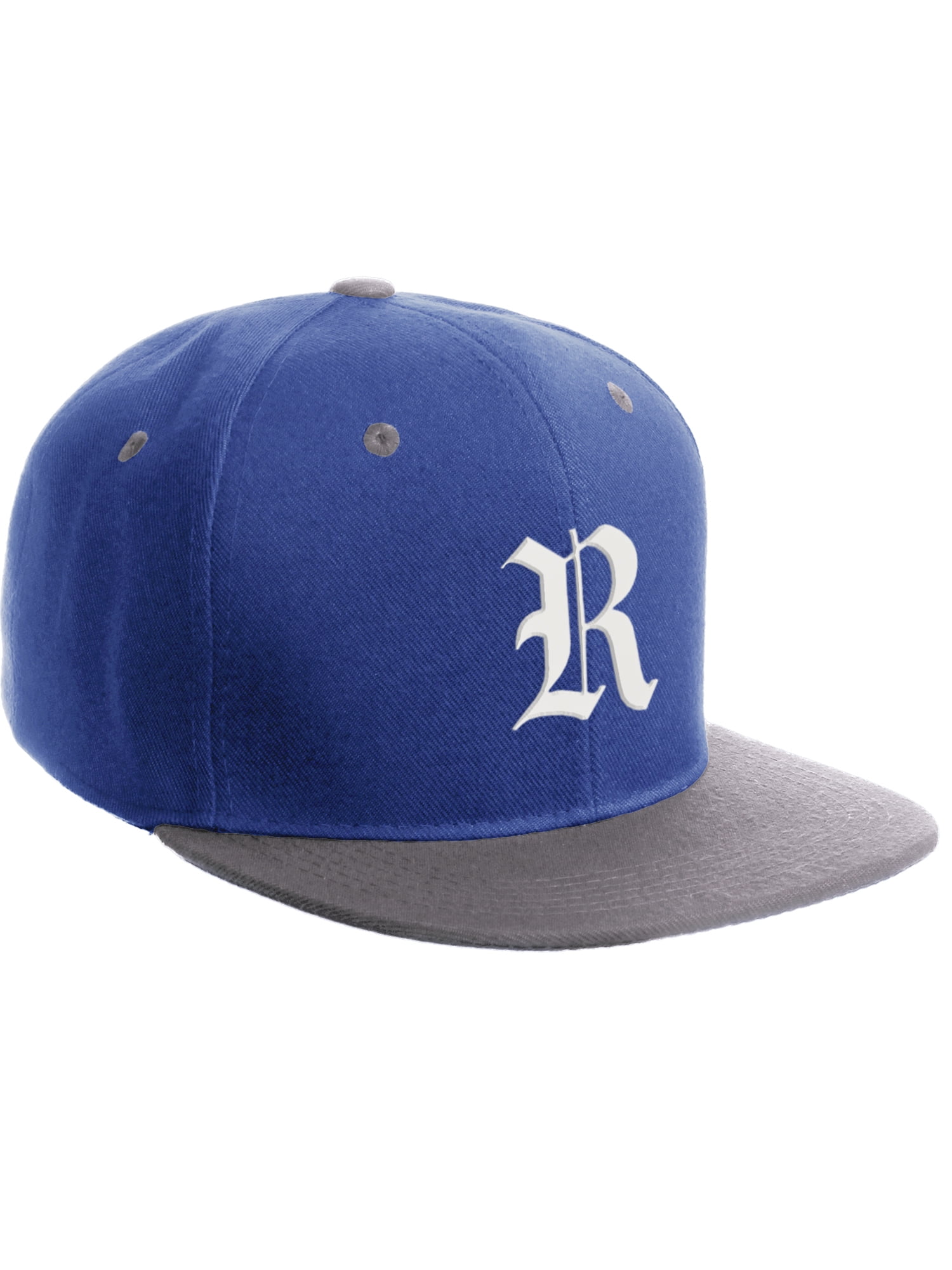 Daxton Classic Snapback Hat Old English Font Alphabet A to Z Flat Bill ...