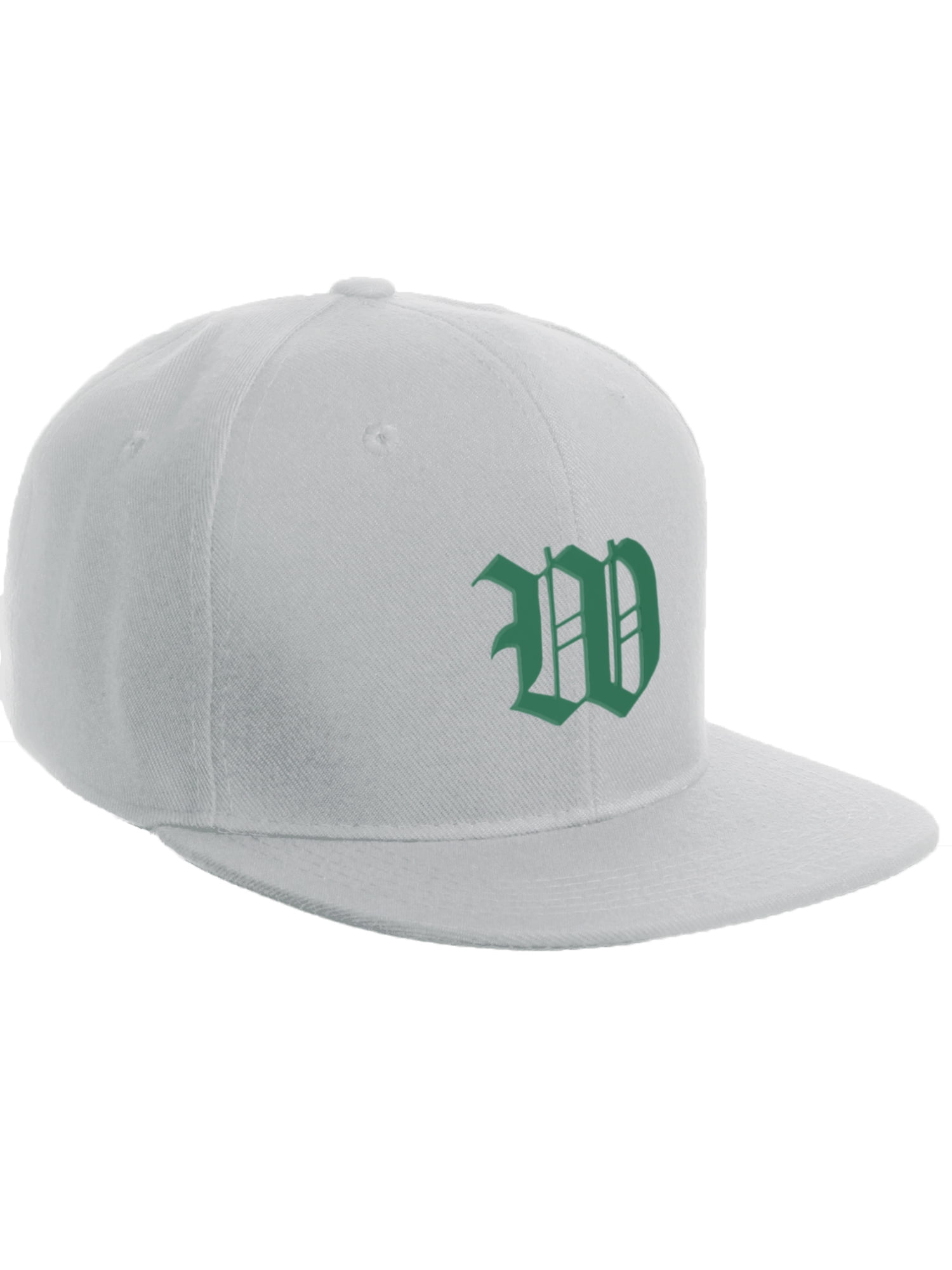 Daxton Classic Snapback Hat Old English Font Alphabet A to Z Flat Bill ...