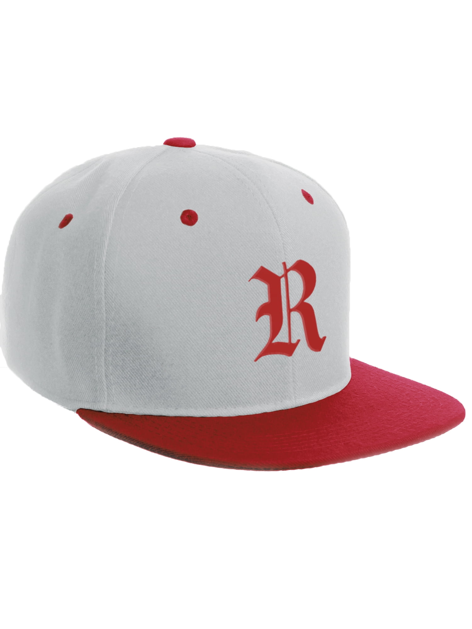 Daxton Classic Snapback Hat Old English Font Alphabet A to Z Flat Bill ...