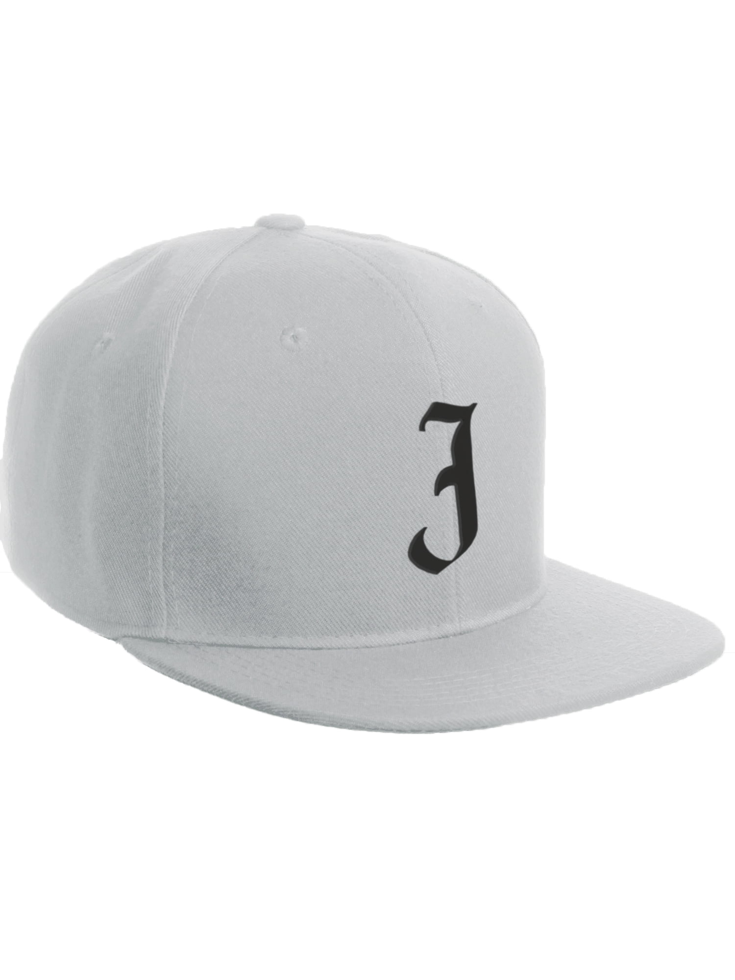 Daxton Classic Snapback Hat Old English Font Alphabet A to Z Flat Bill ...