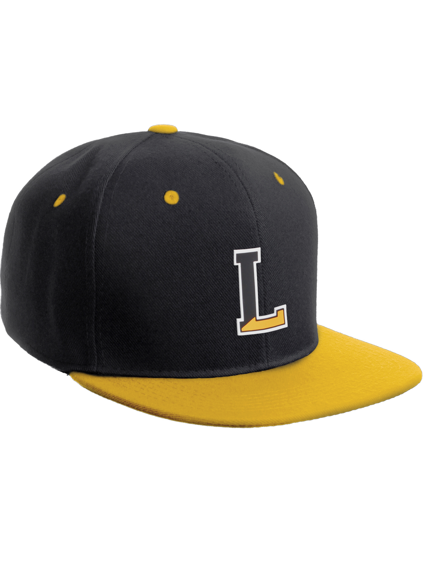 Daxton Classic Snapback Initial Numbers Letters Flat Bill Visor Cap ...