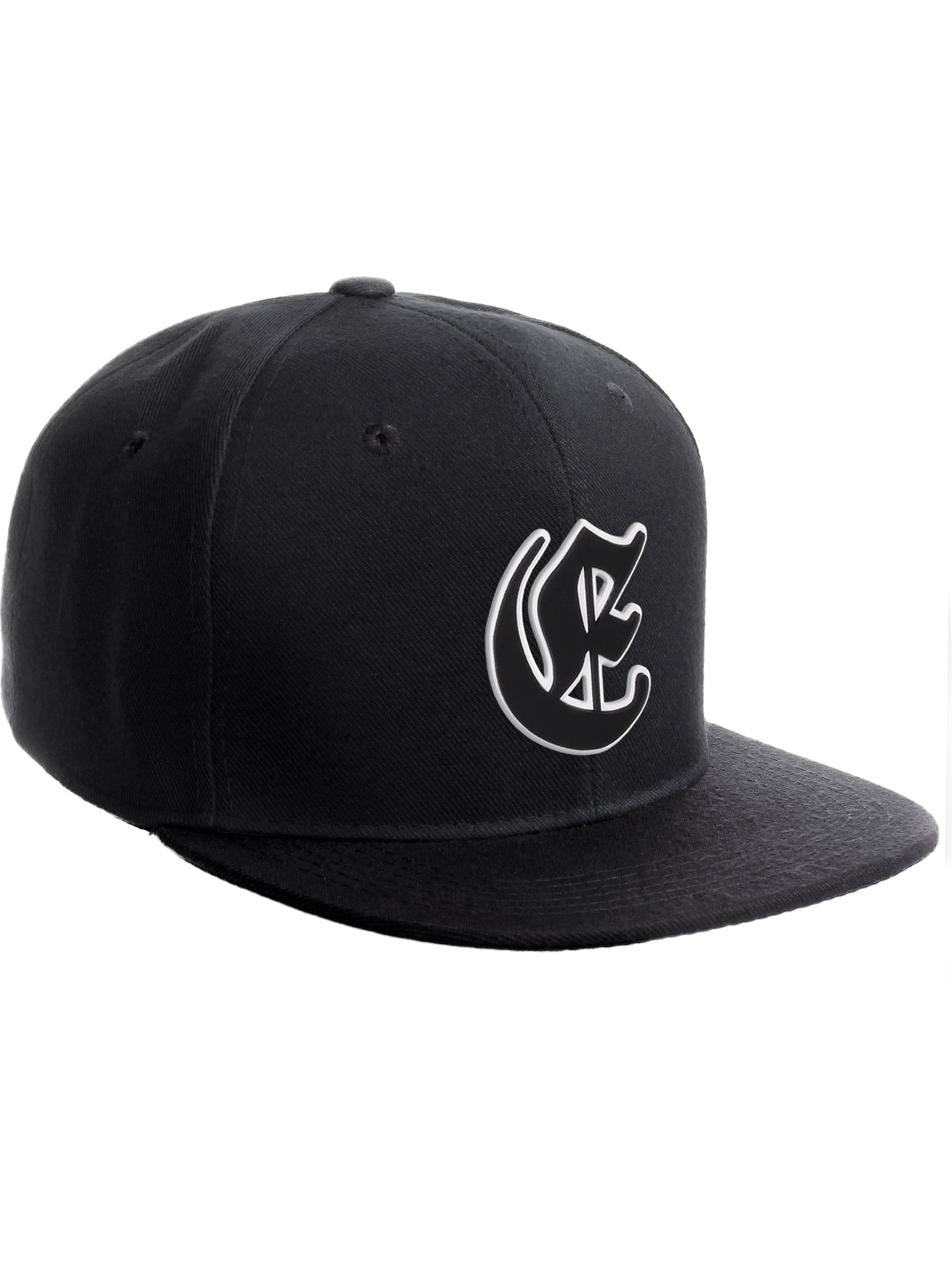 Daxton Classic Snapback Old English A to Z Numbers Initials Flat Bill ...