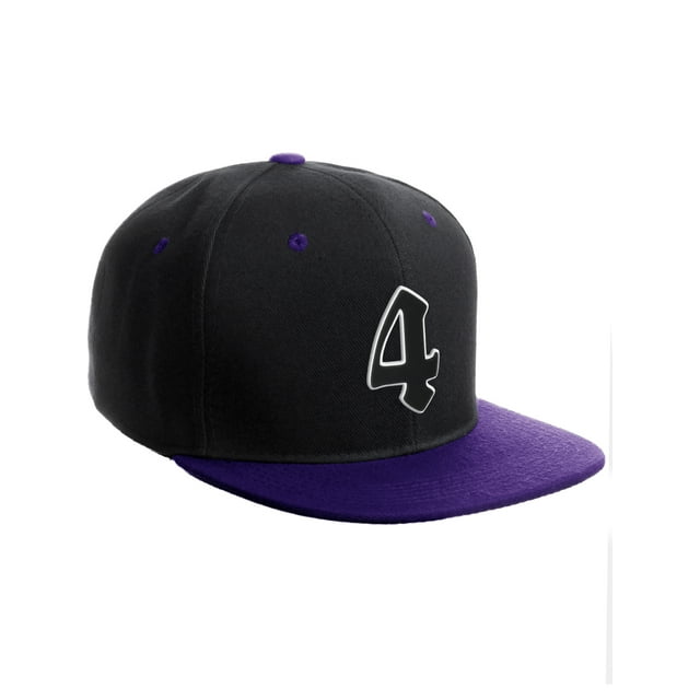 Daxton Classic Snapback Old English A to Z Numbers Initials Flat Bill ...
