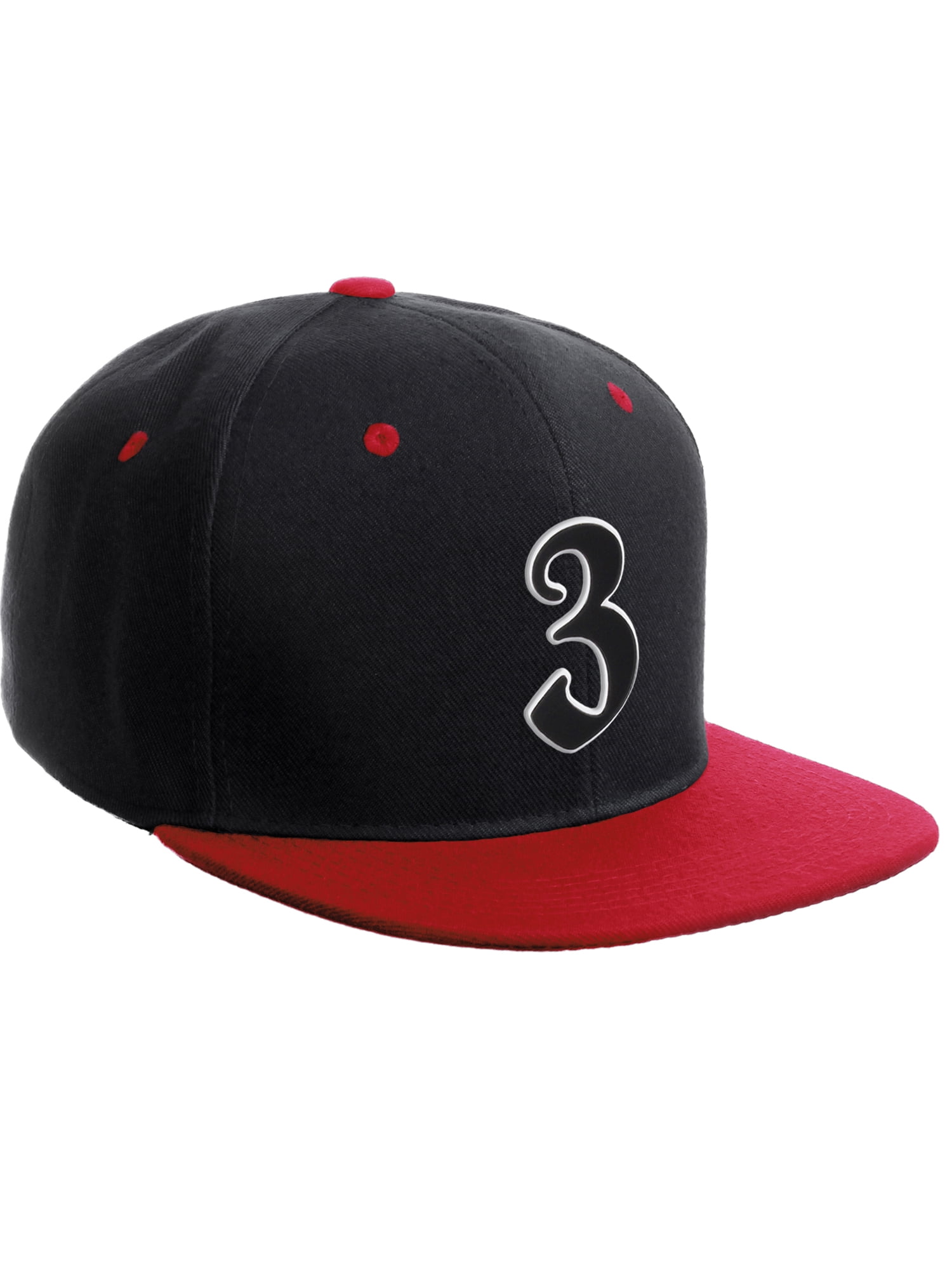 Daxton Classic Snapback Old English A to Z Numbers Initials Flat Bill ...