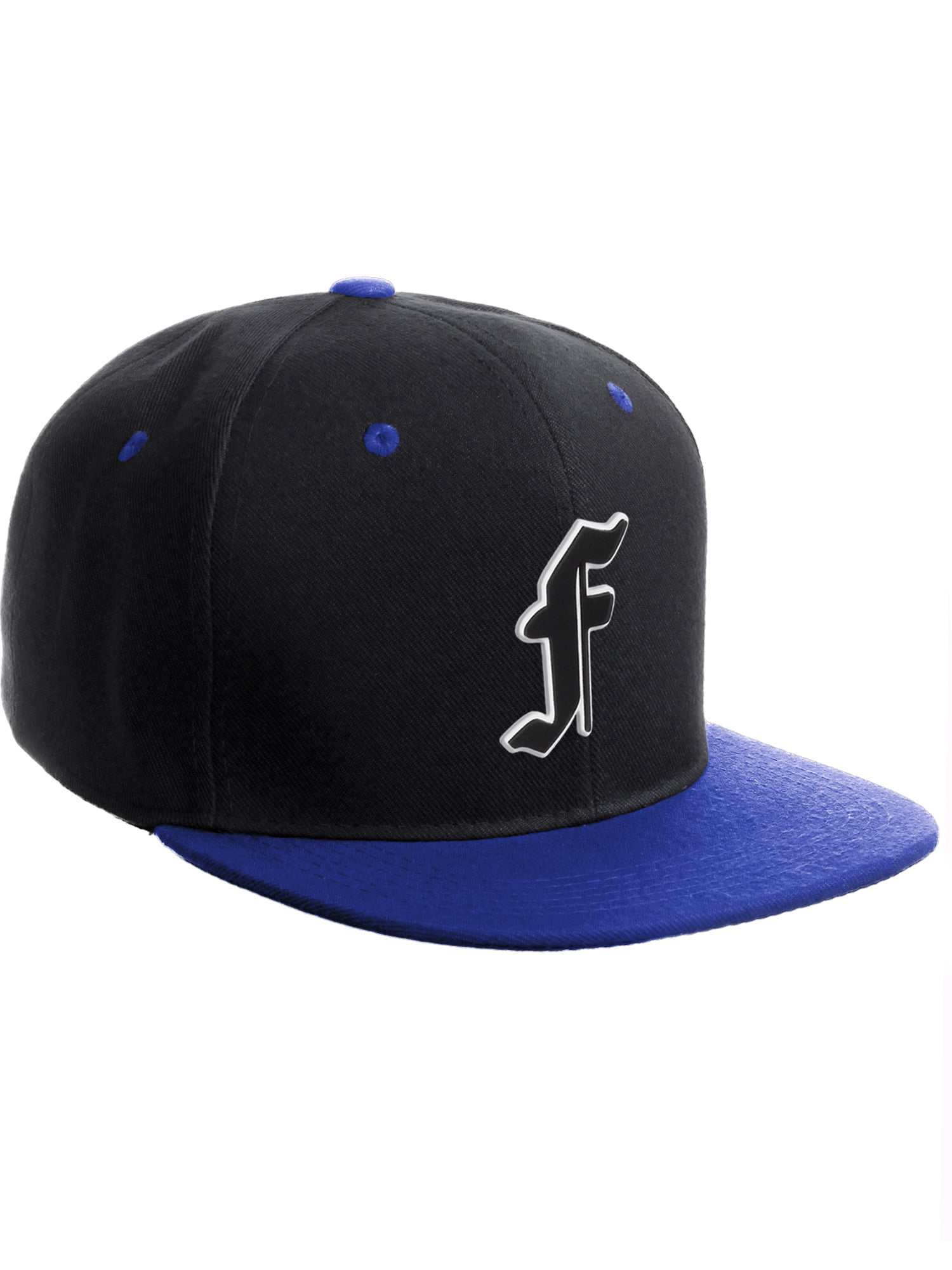 Daxton Classic Snapback Old English A to Z Numbers Initials Flat Bill ...