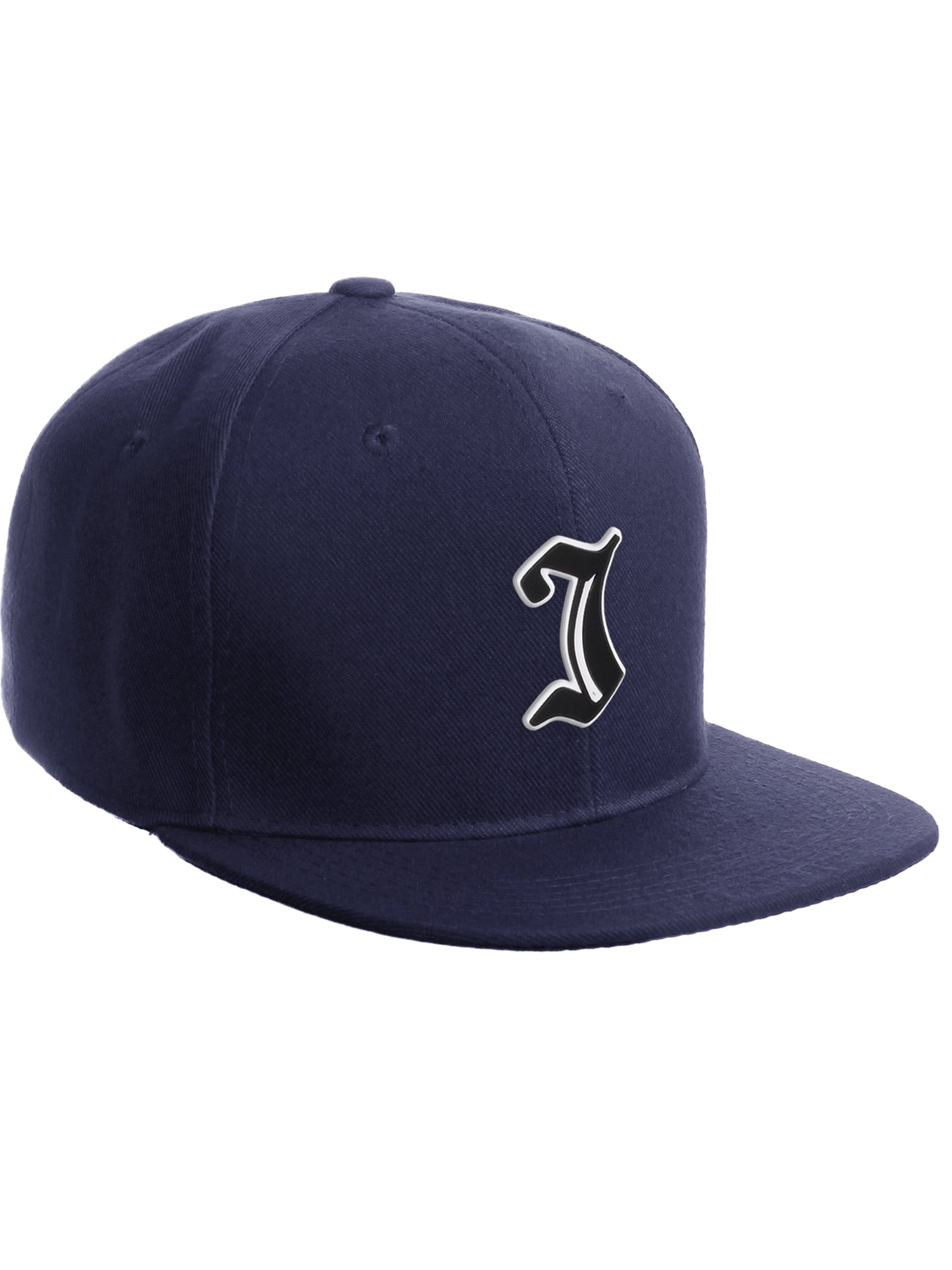 Daxton Classic Snapback Old English A to Z Numbers Initials Flat Bill ...