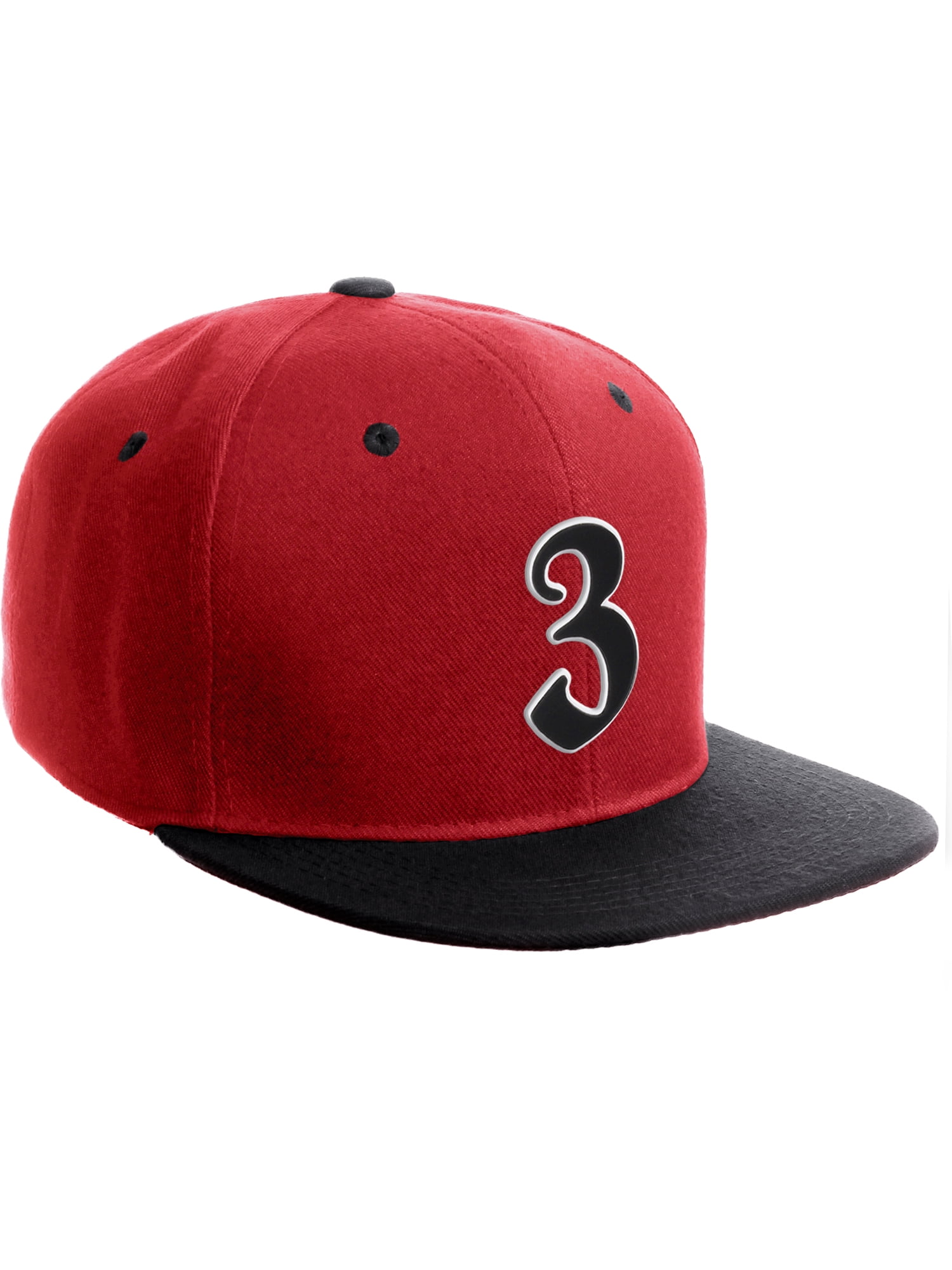 Daxton Classic Snapback Old English A to Z Numbers Initials Flat Bill ...