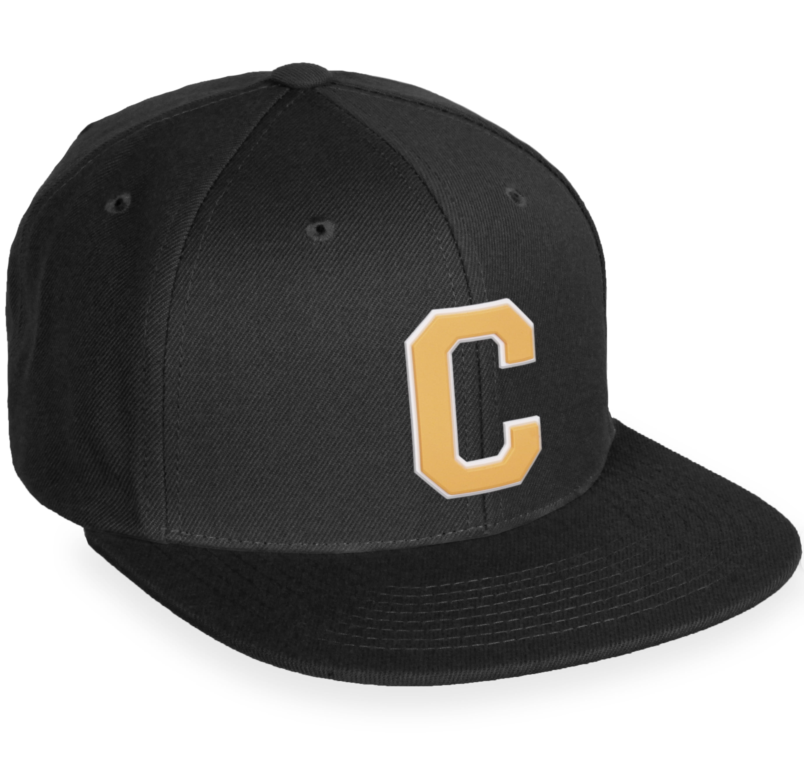 Daxton Classic Snapback White Neon Orange A to Z Letters Flat Bill ...