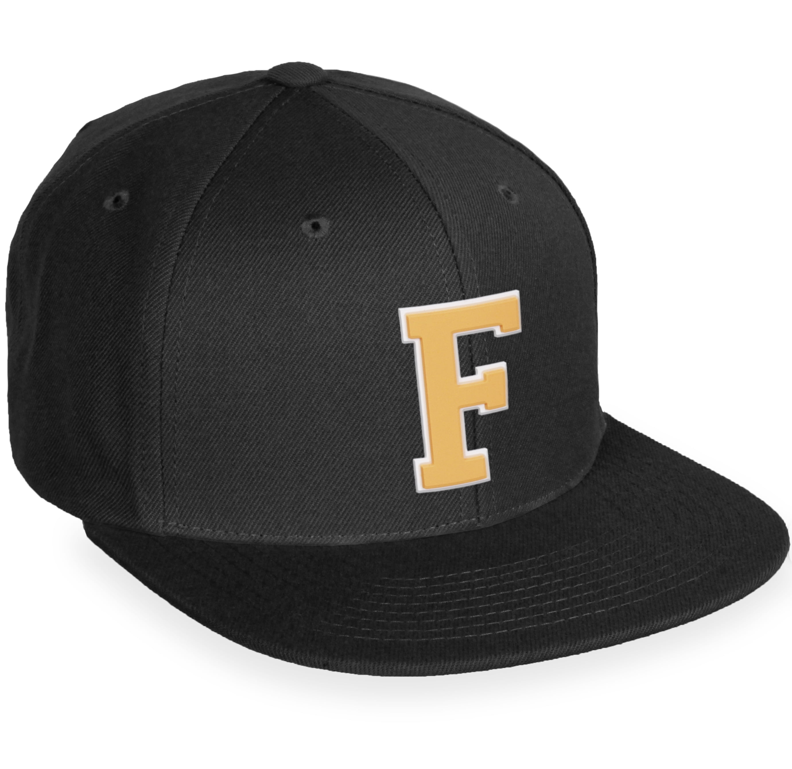 Daxton Classic Snapback White Neon Orange A to Z Letters Flat Bill ...