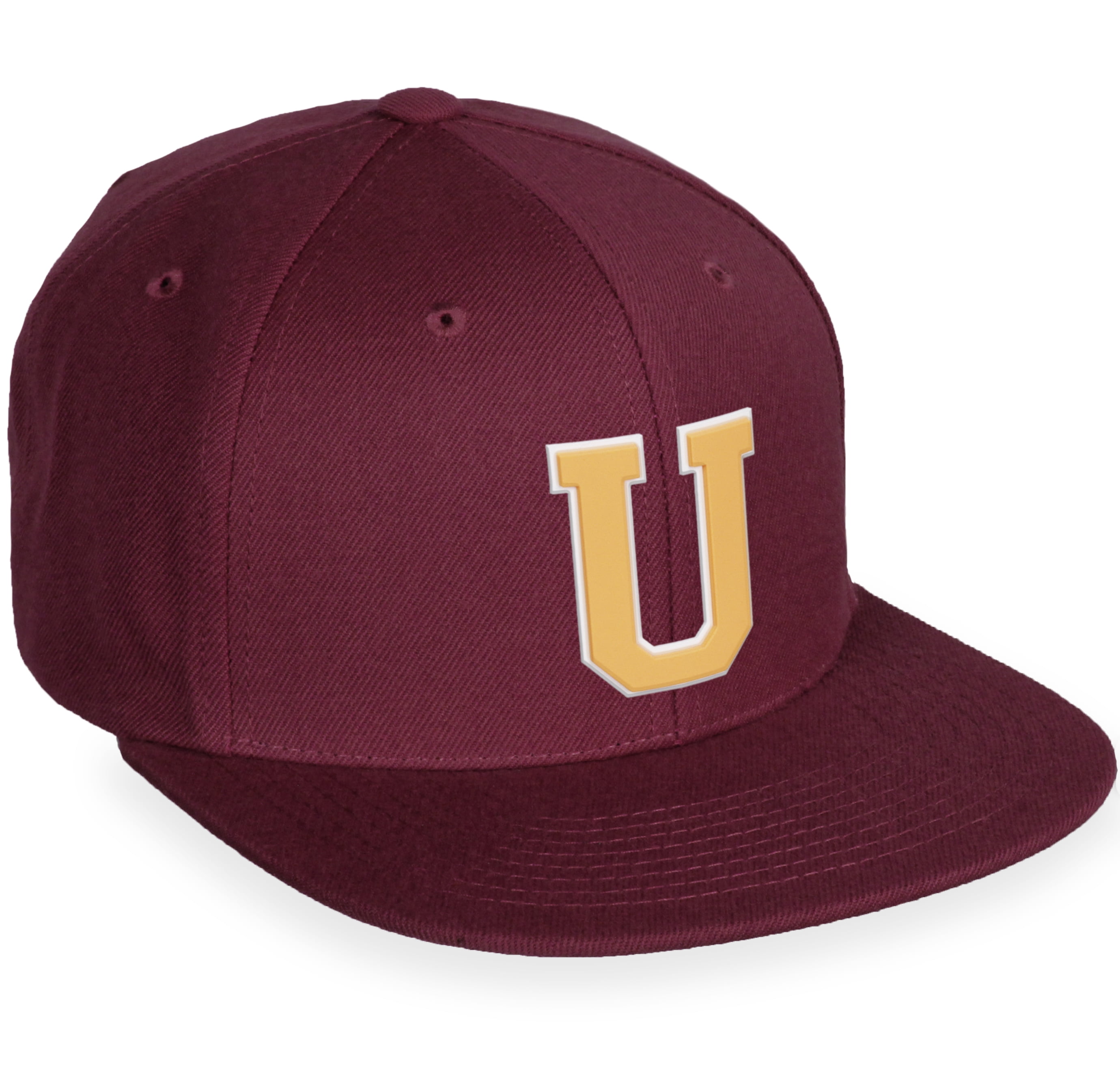 Daxton Classic Snapback White Neon Orange A to Z Letters Flat Bill ...