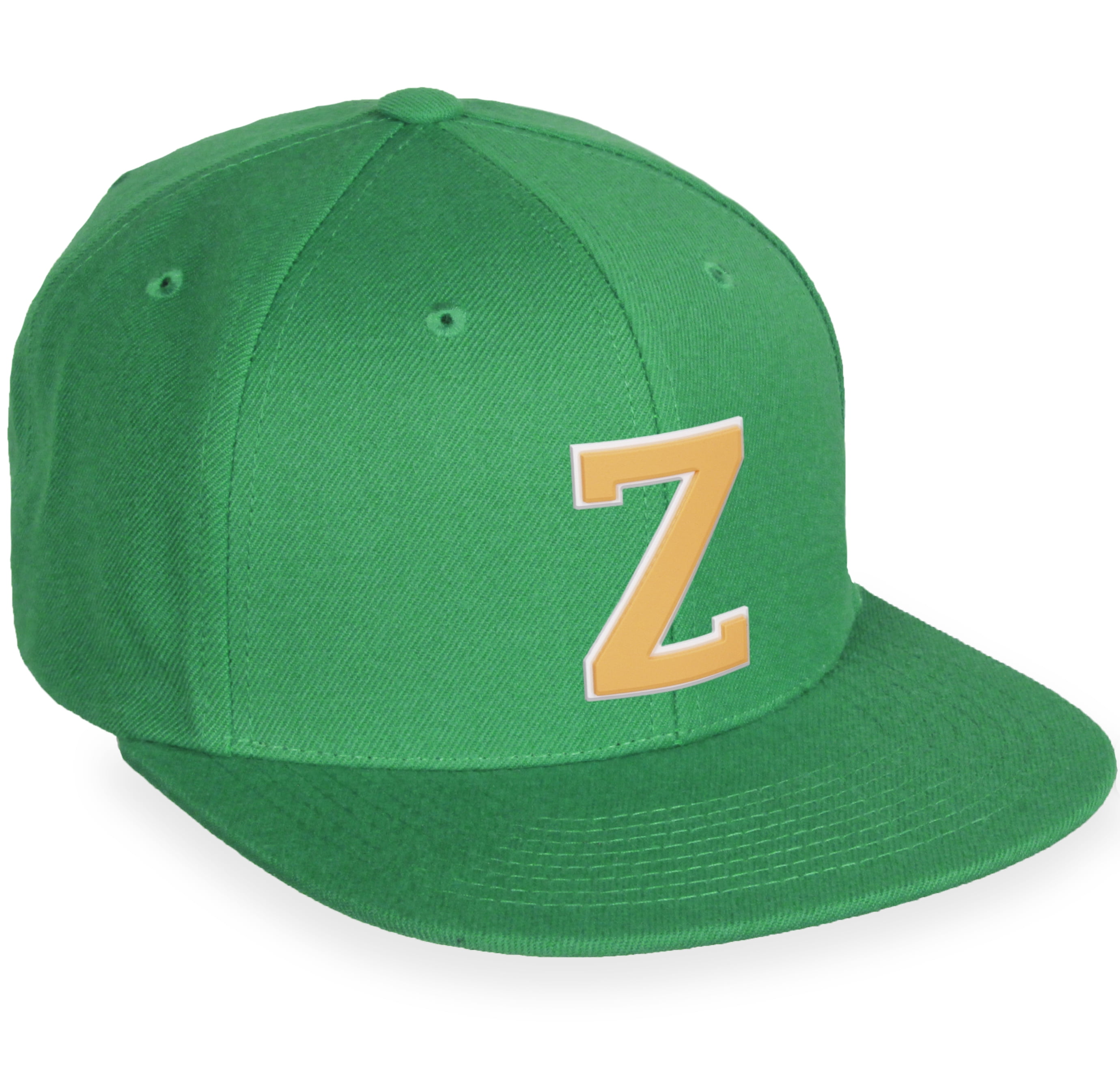Daxton Classic Snapback White Neon Orange A to Z Letters Flat Bill ...