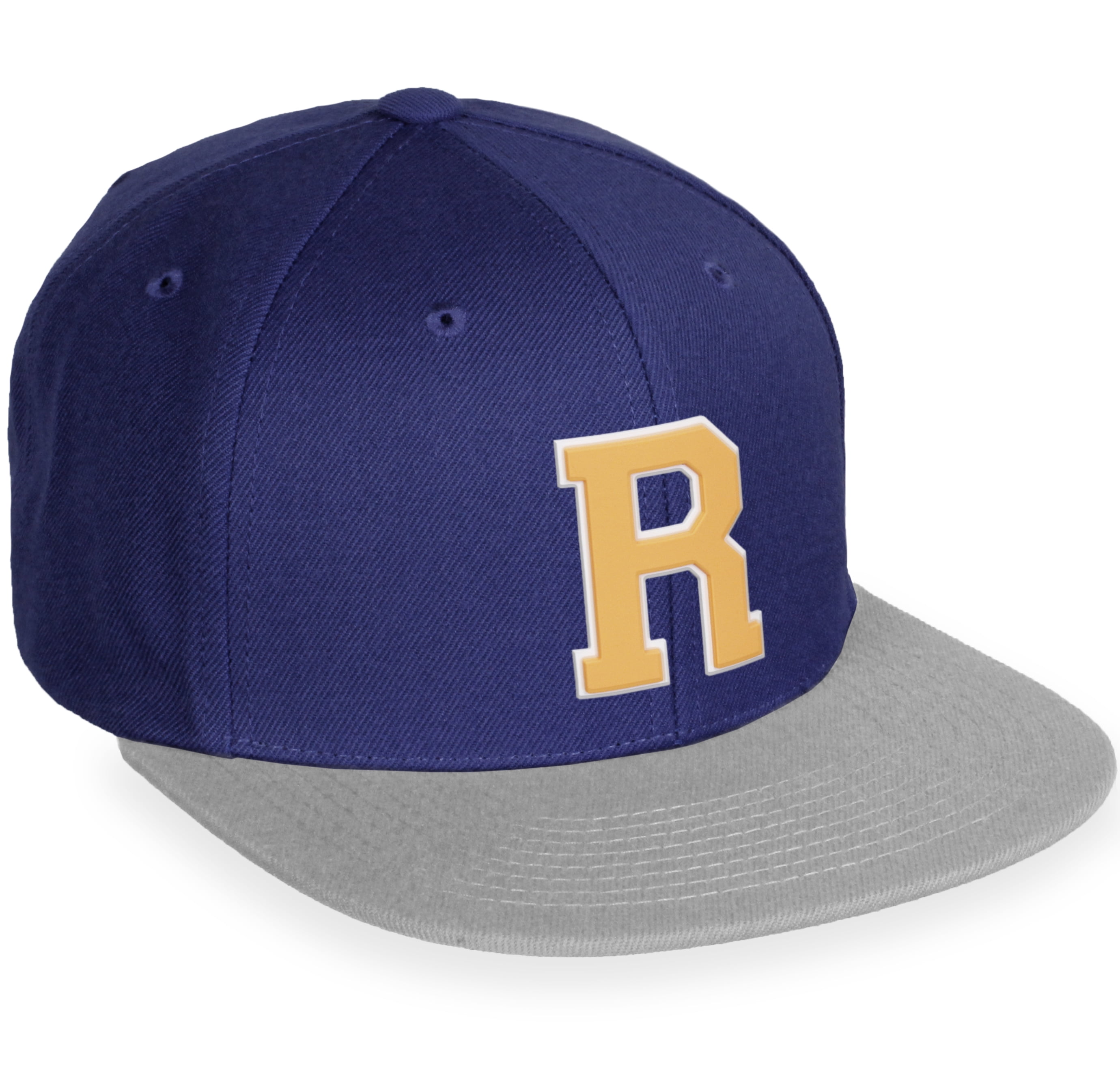 Daxton Classic Snapback White Neon Orange A to Z Letters Flat Bill ...