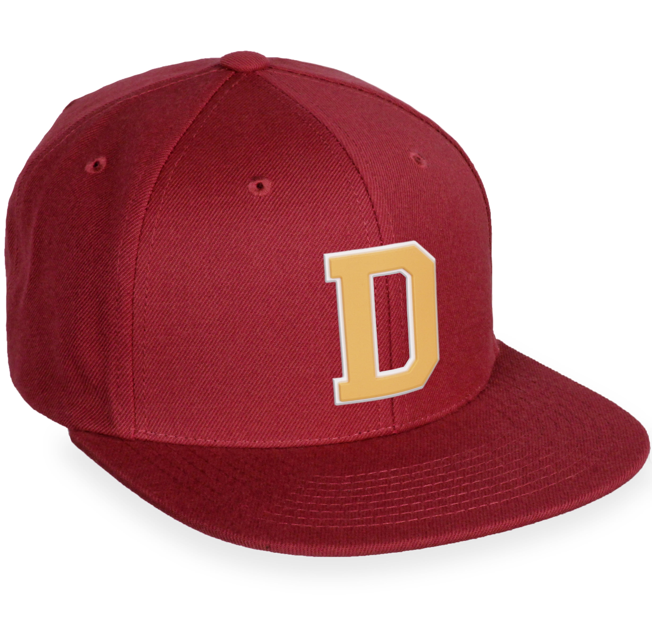 Daxton Classic Snapback White Neon Orange A to Z Letters Flat Bill ...