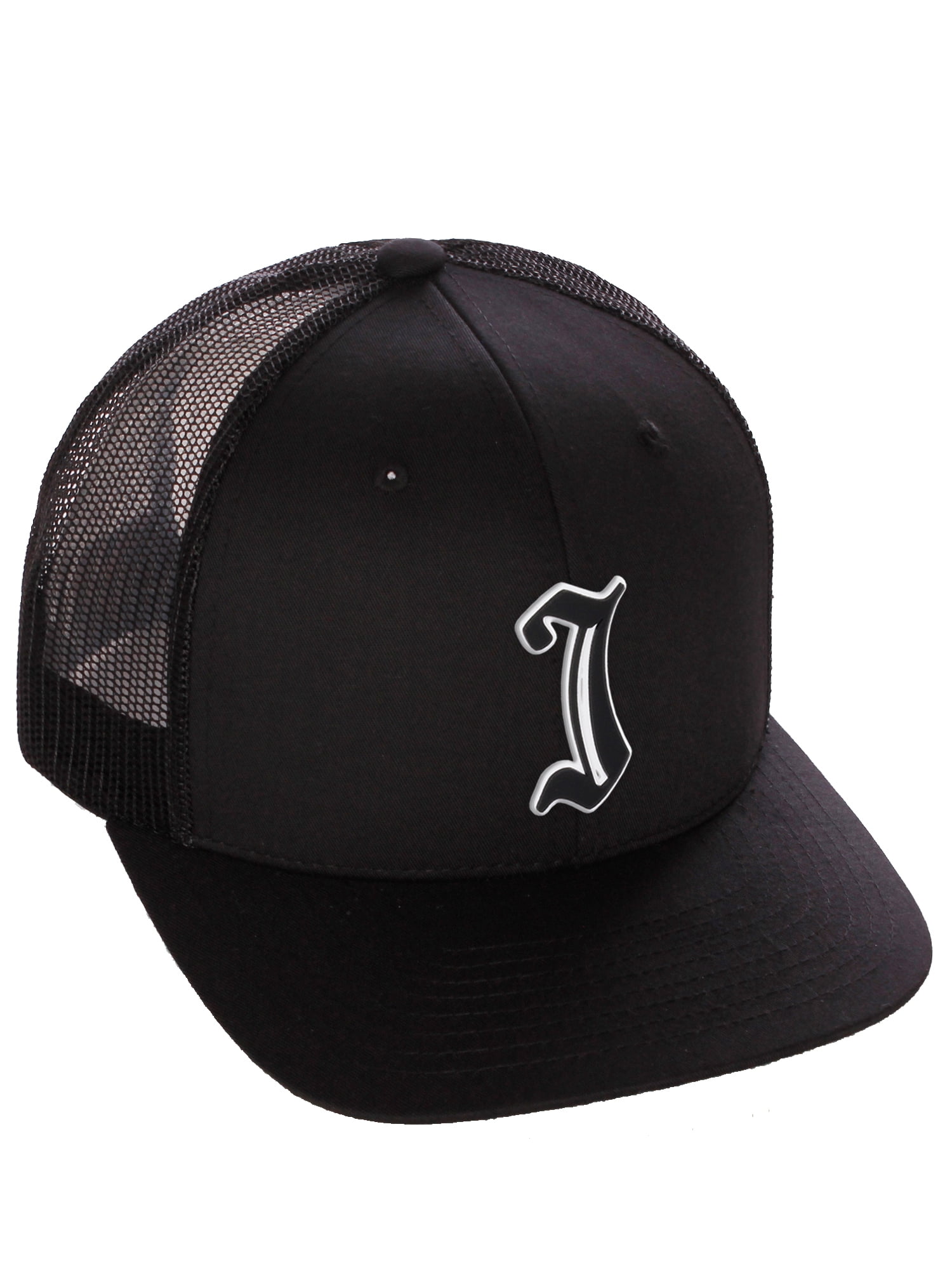 Daxton Classsic Baseball Trucker Hat Old English A to Z Letters Numbers ...