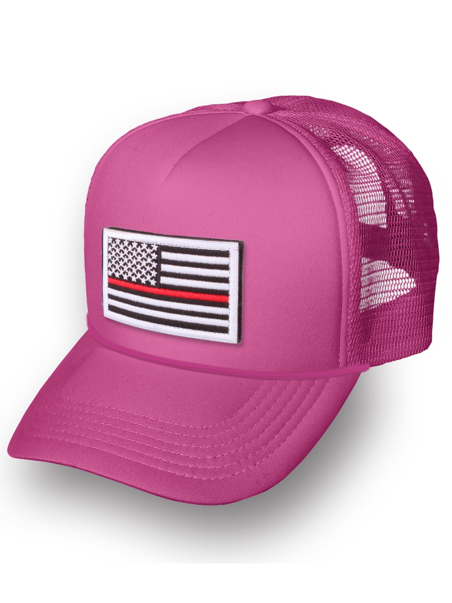 Daxton Foam Trucker Snapback Hat Embroidery F Black White US Flag, Neon ...