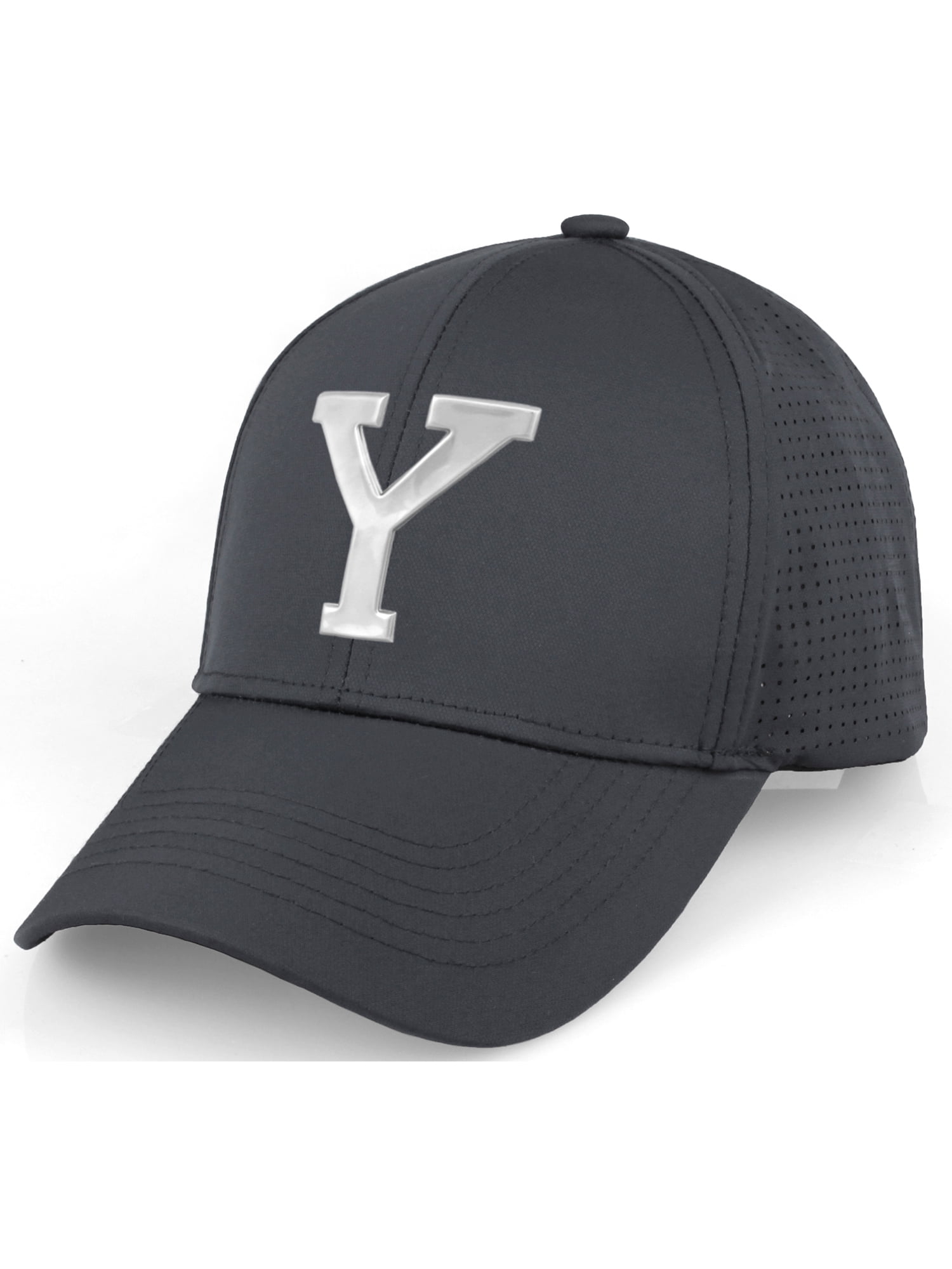 Daxton Performance Cool Tech Baseball Hat - Charcoal Cap, Silver Logo ...