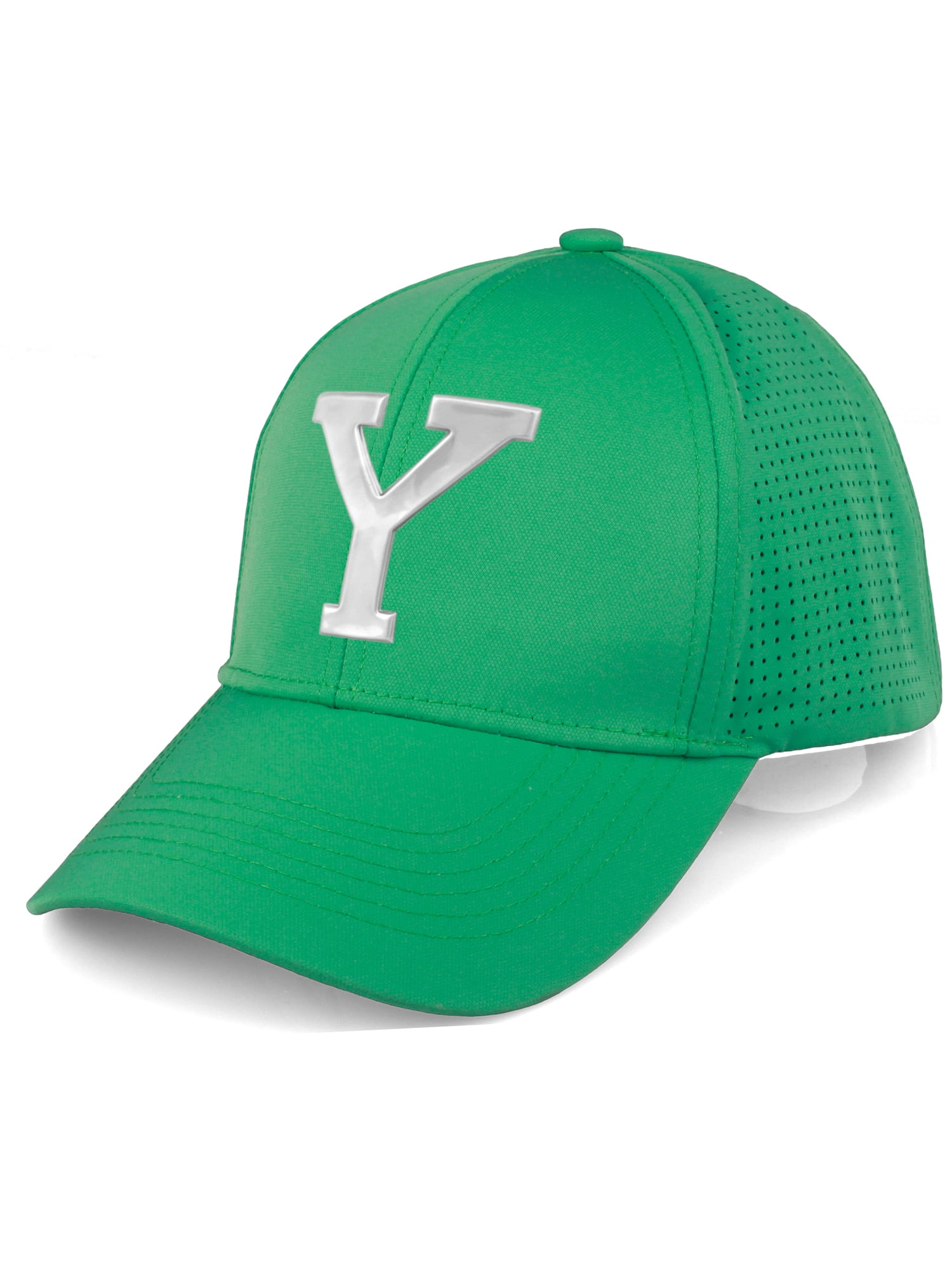 Daxton Performance Cool Tech Baseball Hat - Green Cap, Silver Logo ...