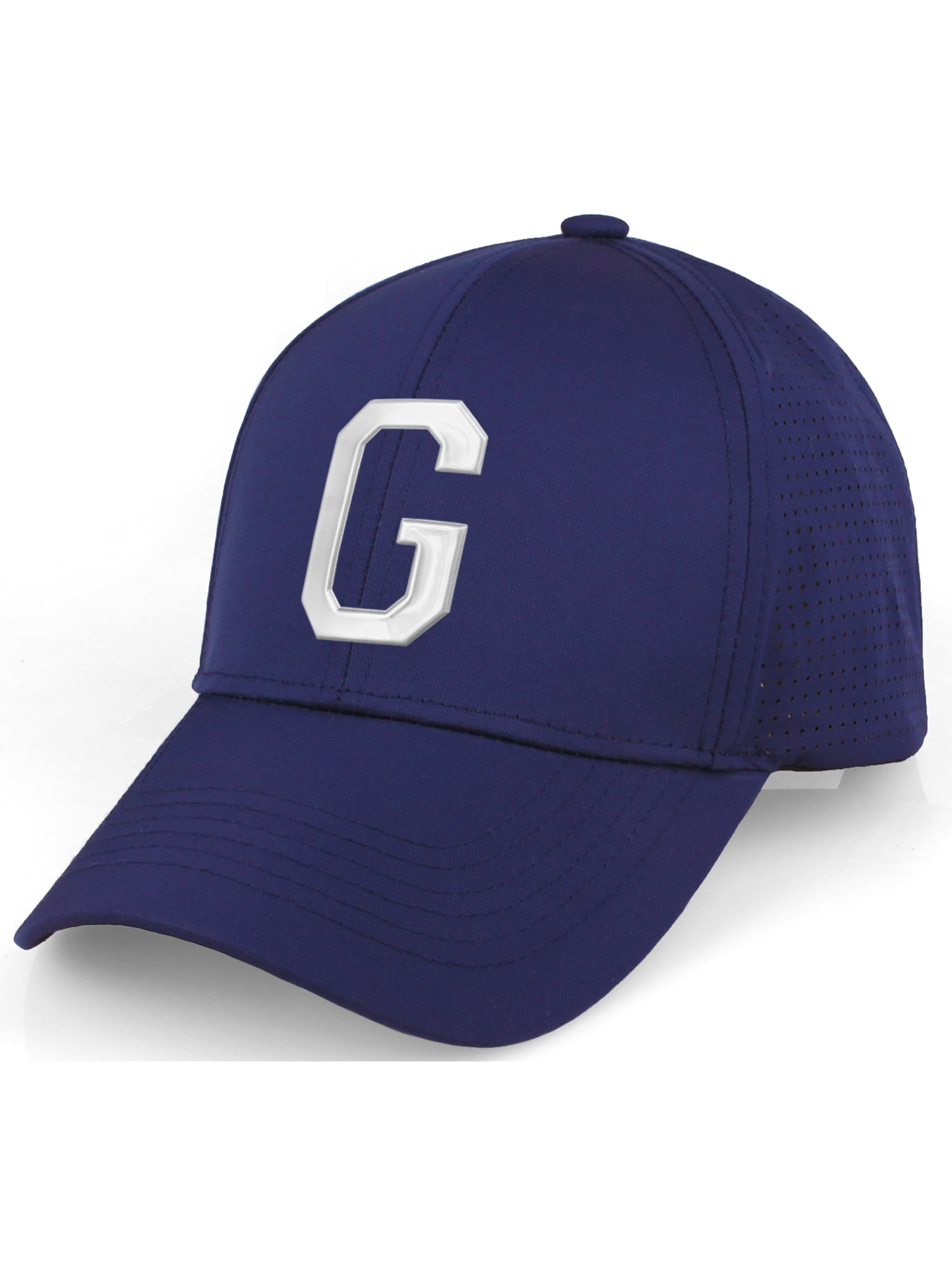 Daxton Performance Cool Tech Baseball Hat - Navy Cap, Silver Logo ...