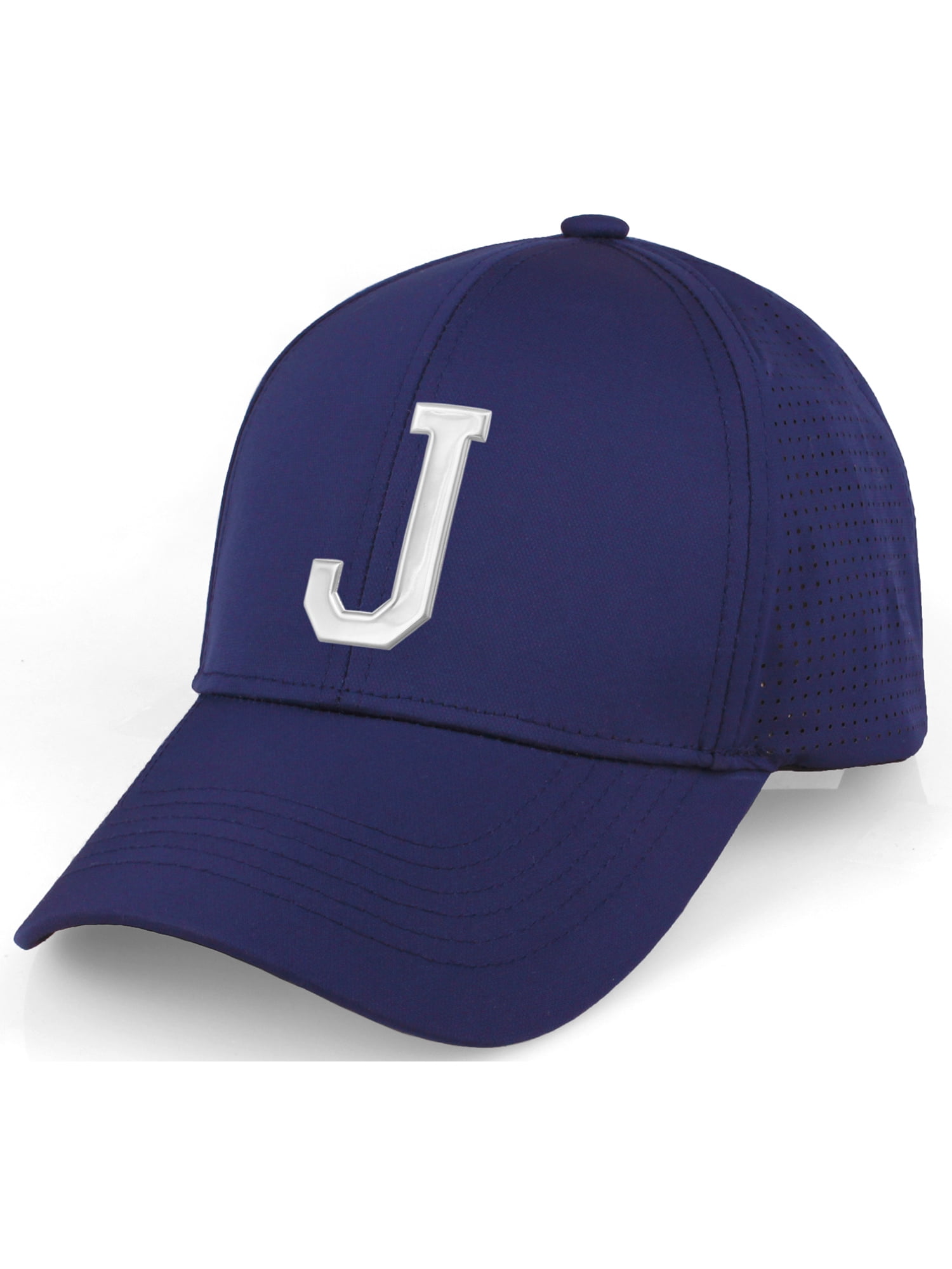 Daxton Performance Cool Tech Baseball Hat - Navy Cap, Silver Logo ...