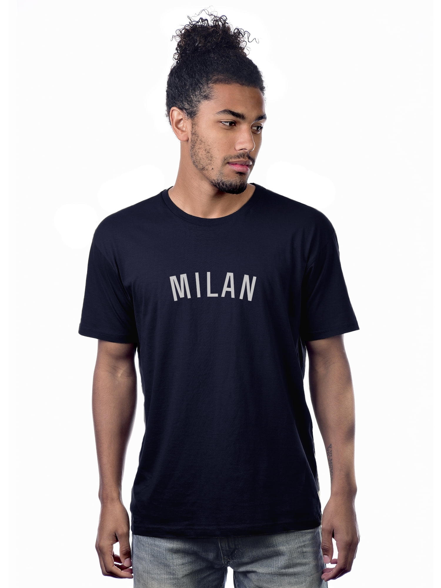Daxton Premium Casual Basic Crew Neck Short Sleeve Milan Tee Navy White ...
