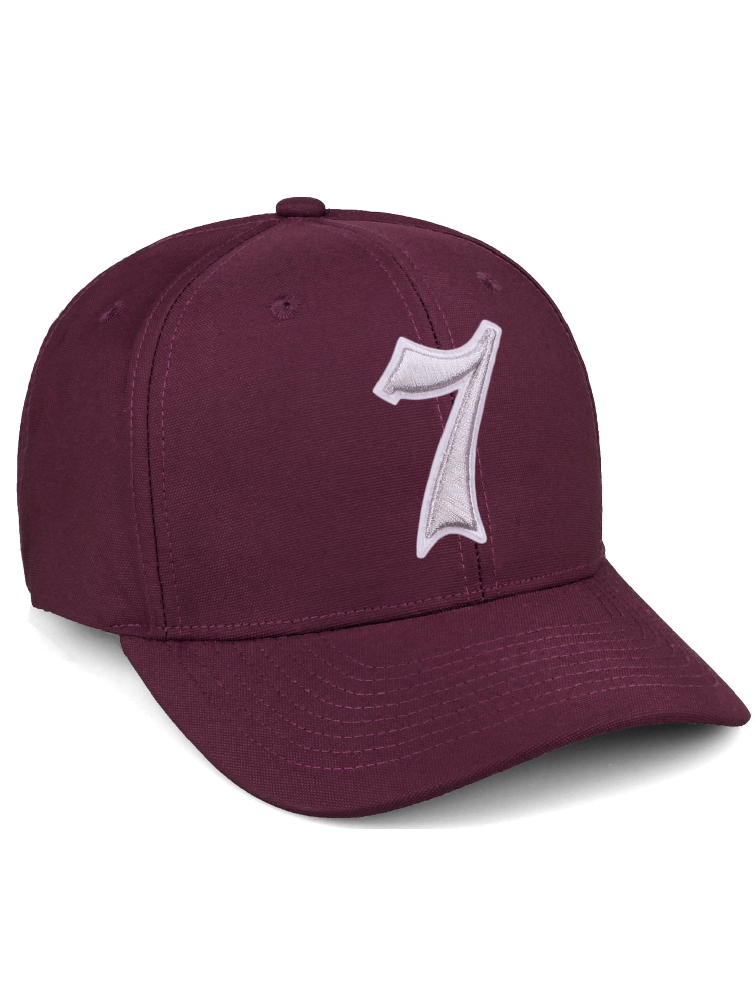 Daxton Premium Mid Profile Hat Semi Curved Visor Burgundy Cap White ...