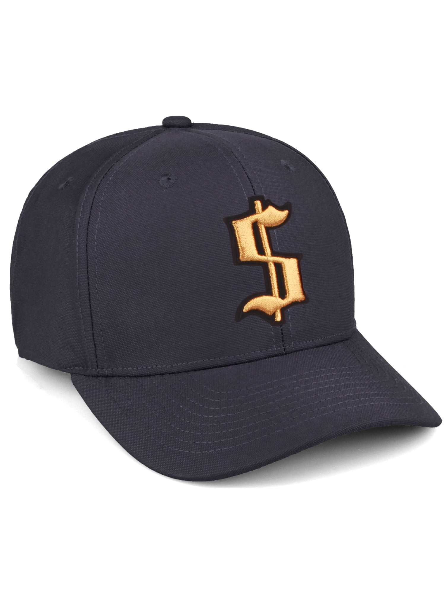 Daxton Premium Mid Profile Hat Semi Curved Visor Charcoal Cap Black ...