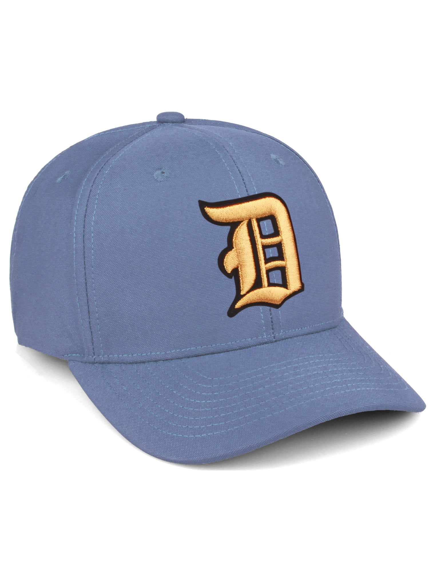 Daxton Premium Mid Profile Hat Semi Curved Visor Dusty Blue Cap Black ...