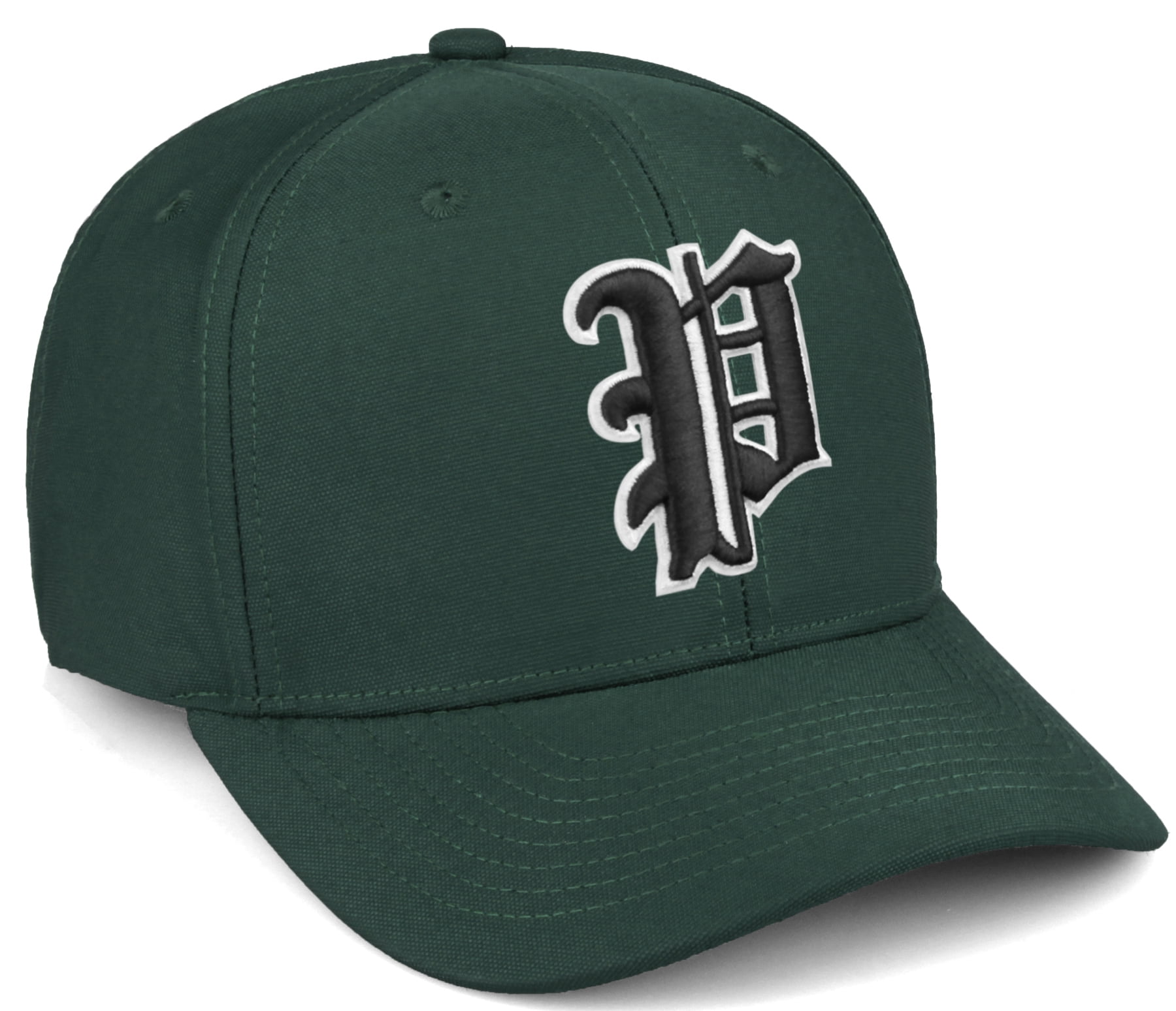 Daxton Premium Mid Profile Hat Semi Curved Visor Hunter Cap White Black ...