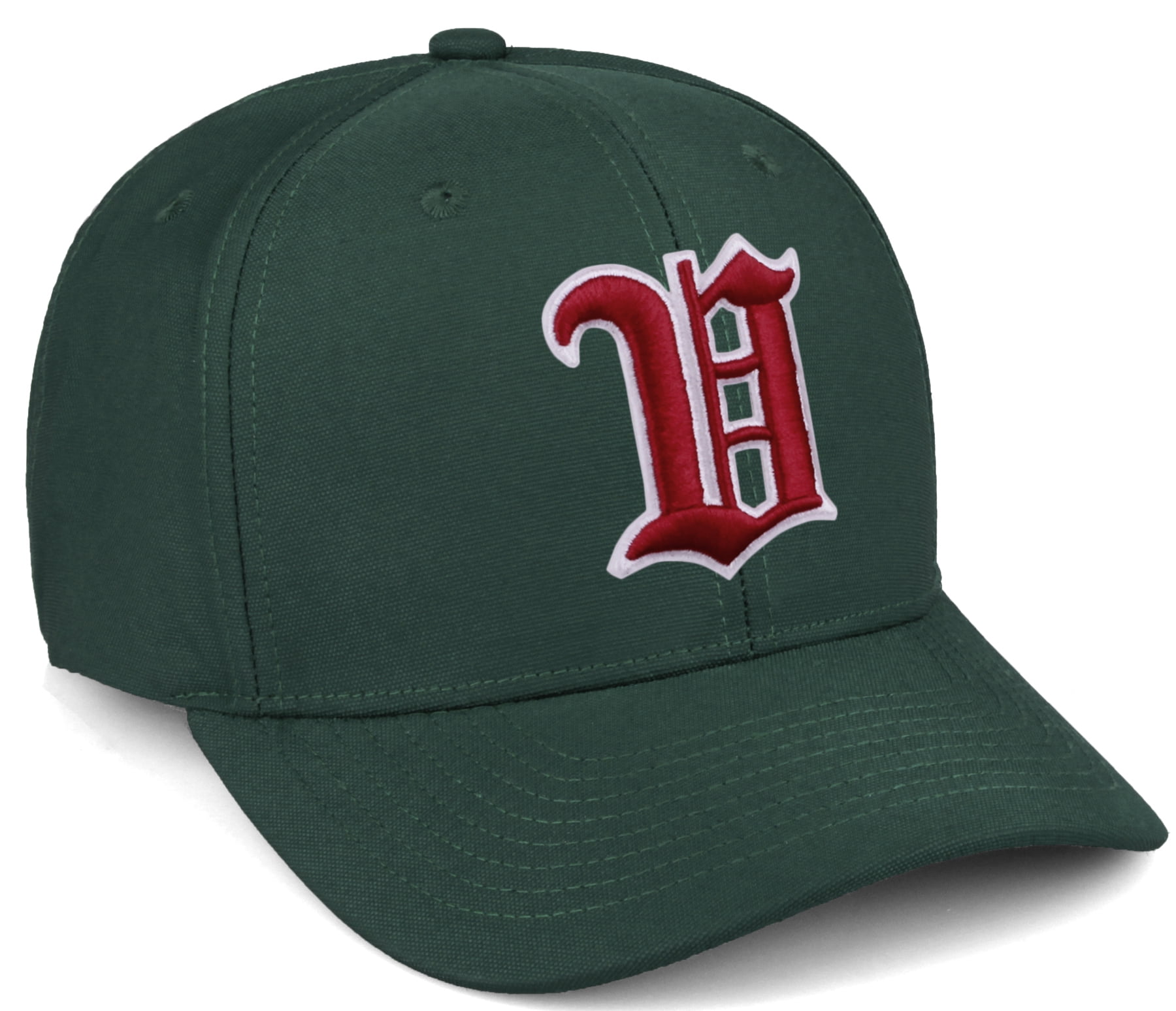 Daxton Premium Mid Profile Hat Semi Curved Visor Hunter Cap White Red ...