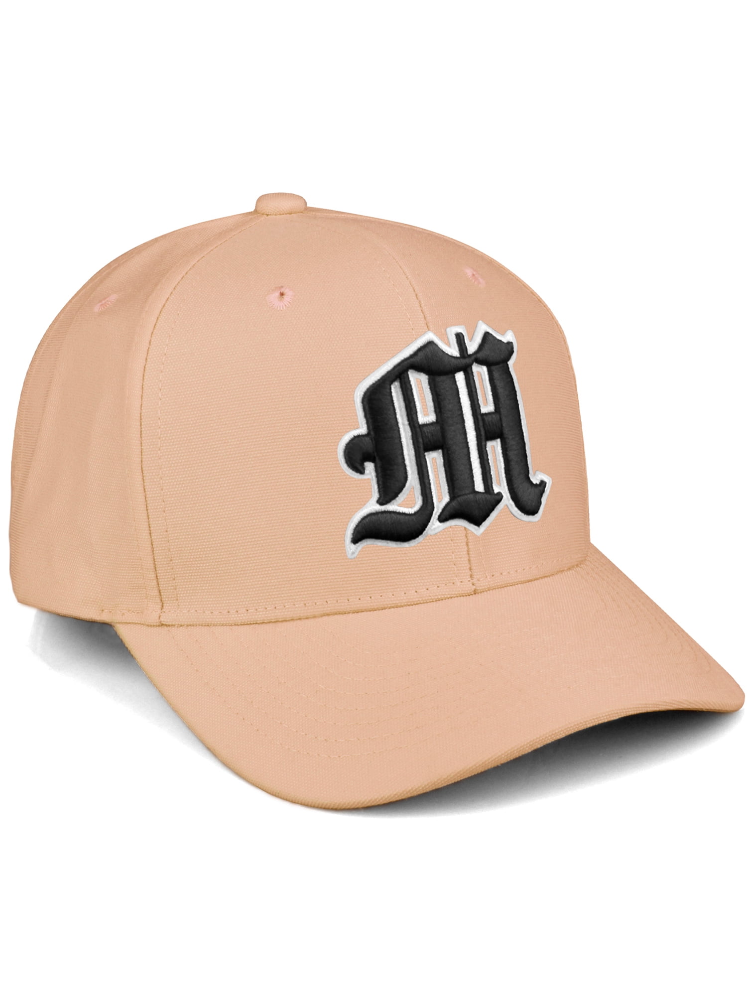 Daxton Premium Mid Profile Hat Semi Curved Visor Khaki Cap White Black ...
