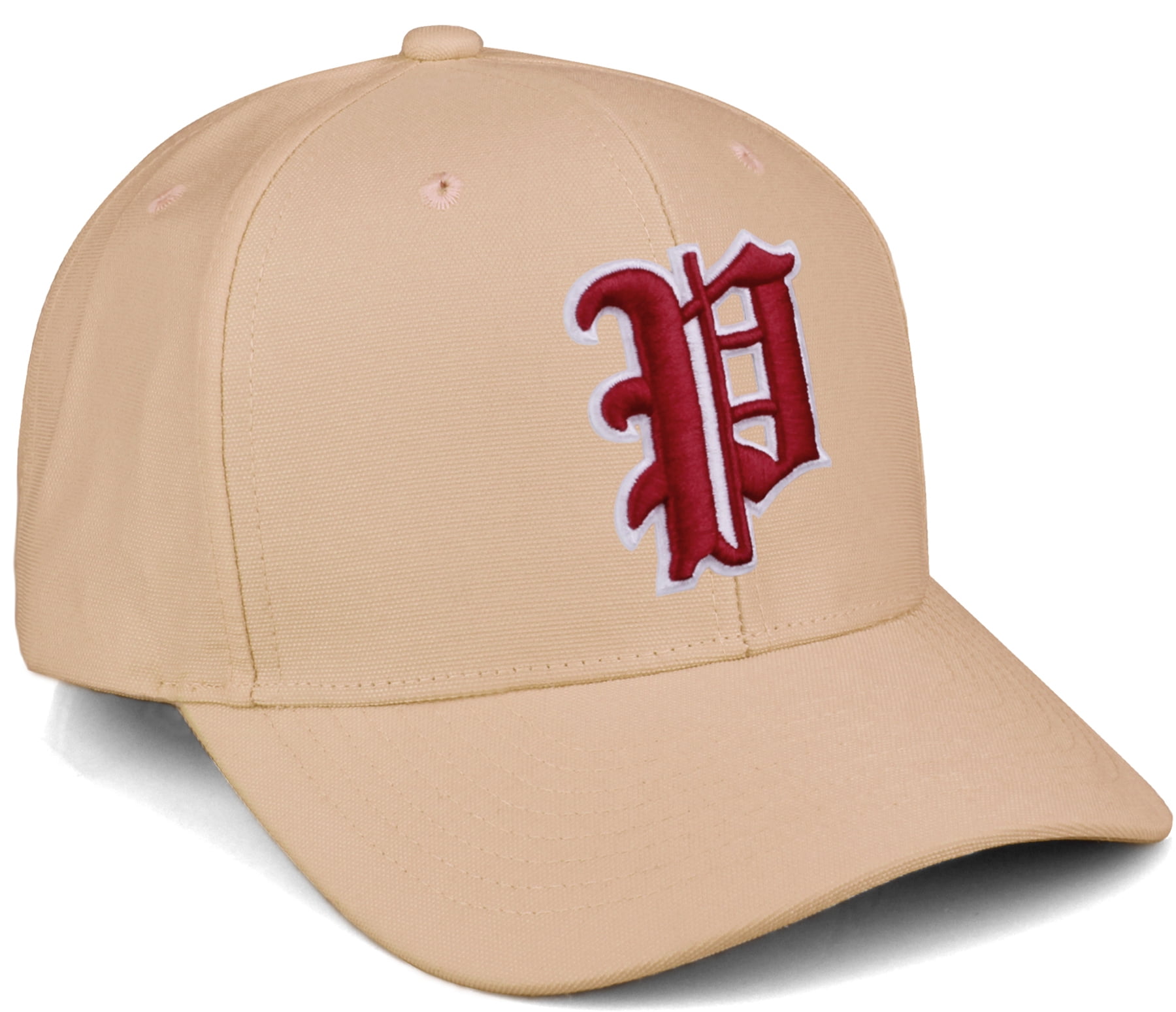 Daxton Premium Mid Profile Hat Semi Curved Visor Khaki Cap White Red ...