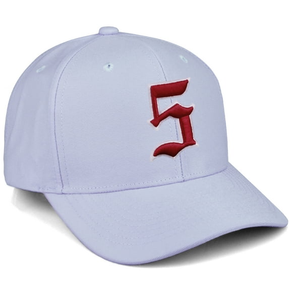 Daxton Premium Mid Profile Hat Semi Curved Visor Light Blue Cap White ...