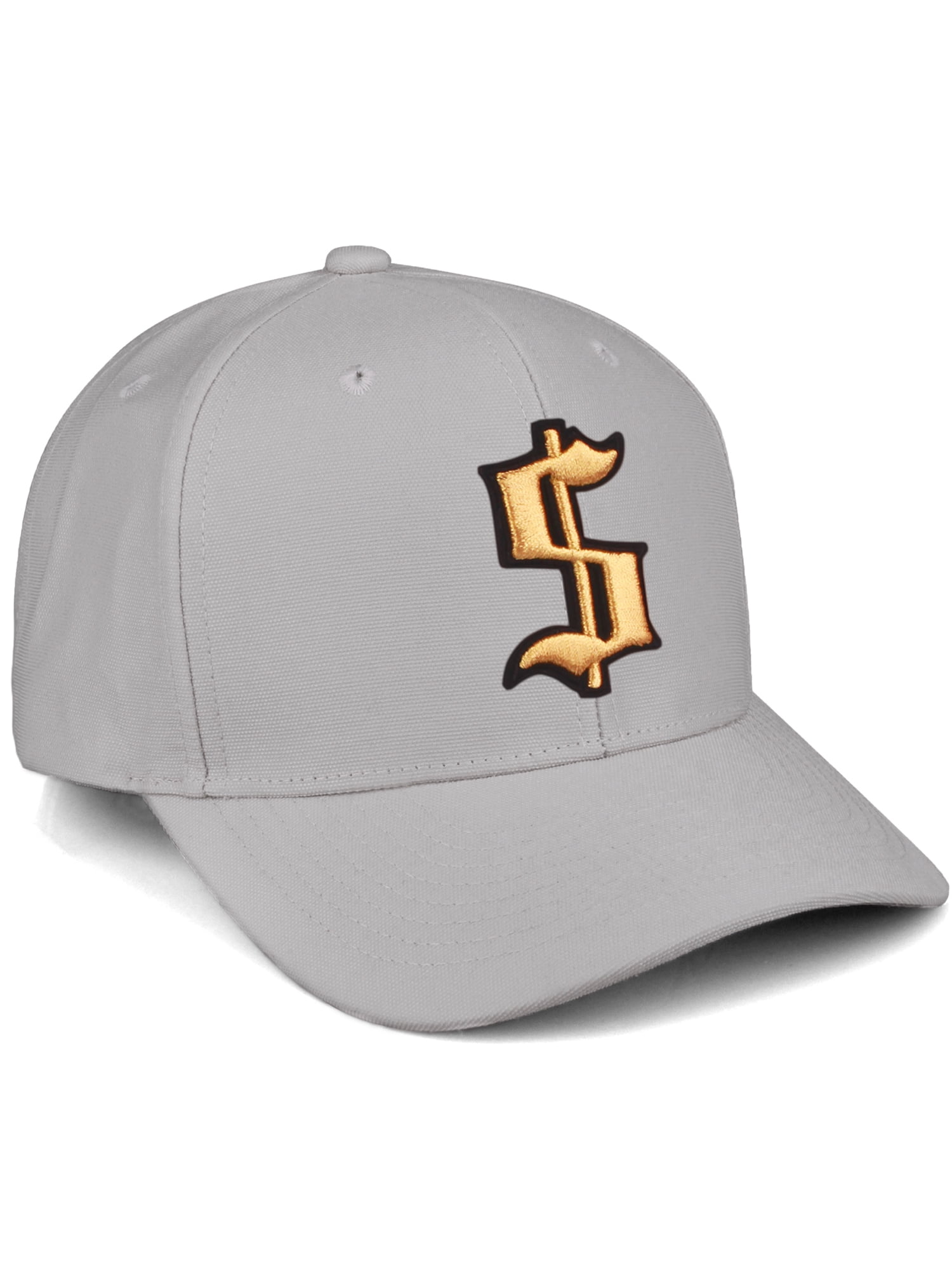 Daxton Premium Mid Profile Hat Semi Curved Visor Light Grey Cap Black ...