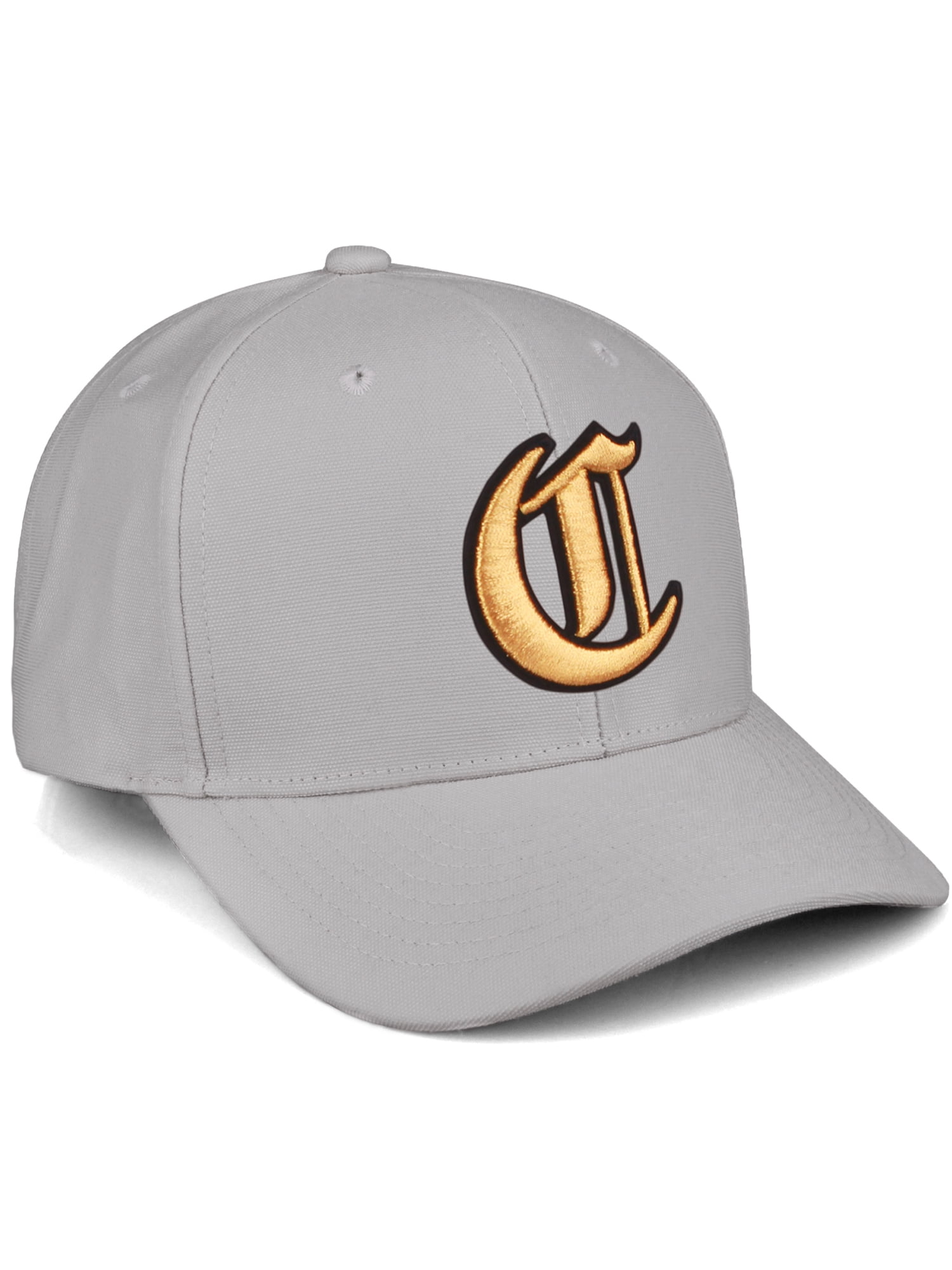 Daxton Premium Mid Profile Hat Semi Curved Visor Light Grey Cap Black ...