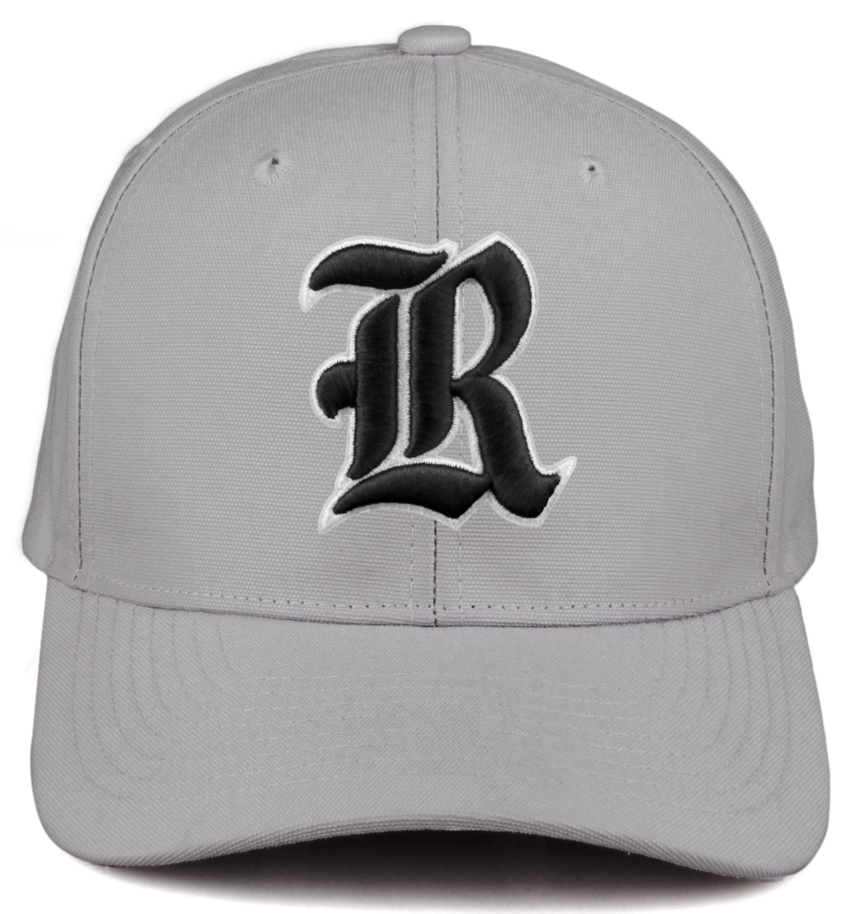 Daxton Premium Mid Profile Hat Semi Curved Visor Light Grey Cap White ...